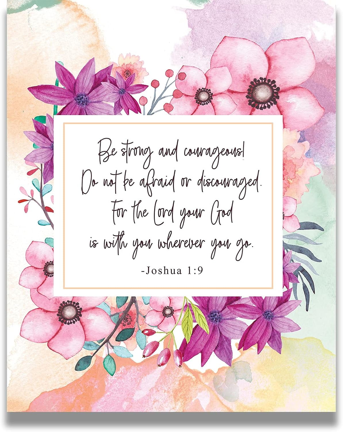 AVOI Be Strong And Courageous Joshua 1:9 bible verses wall decor ...