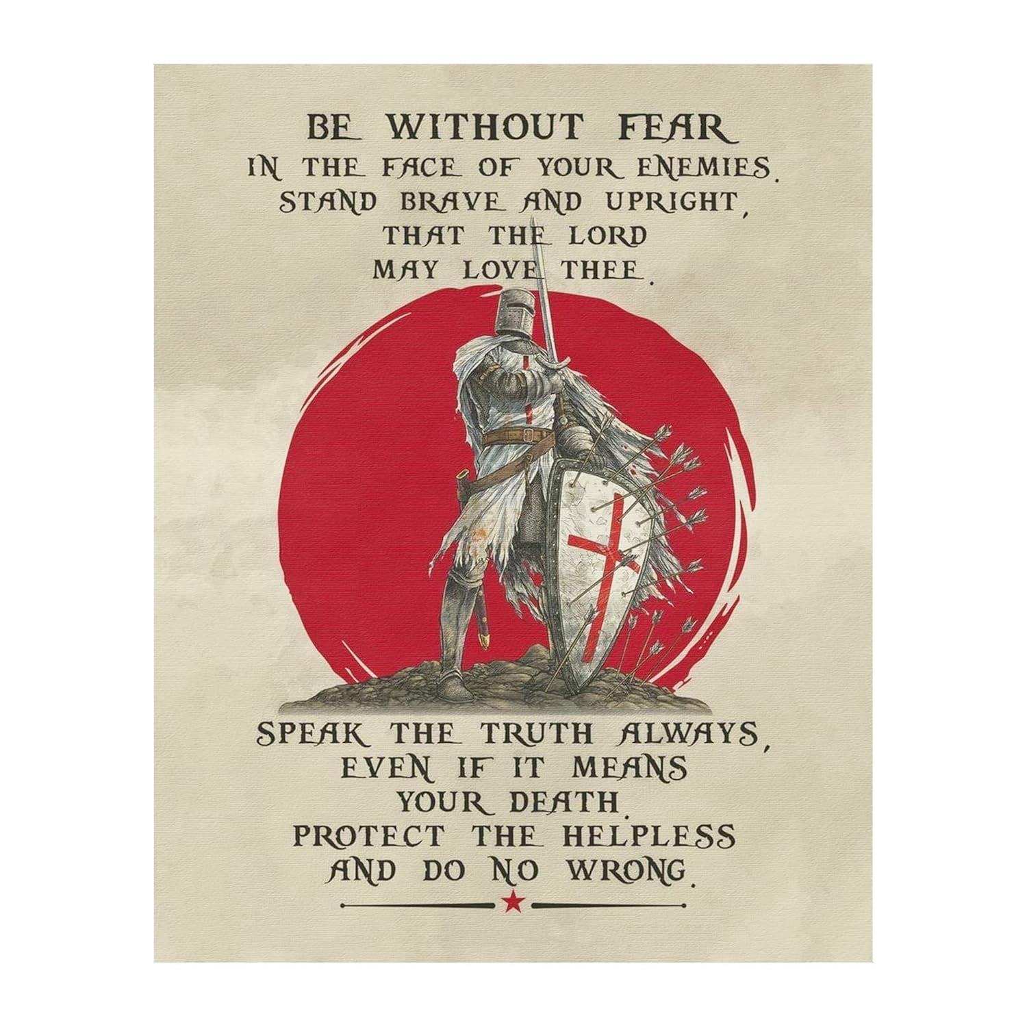 AVOI "Be Without Fear" Christian Wall Decor Print - 11x14" Armor of God ...