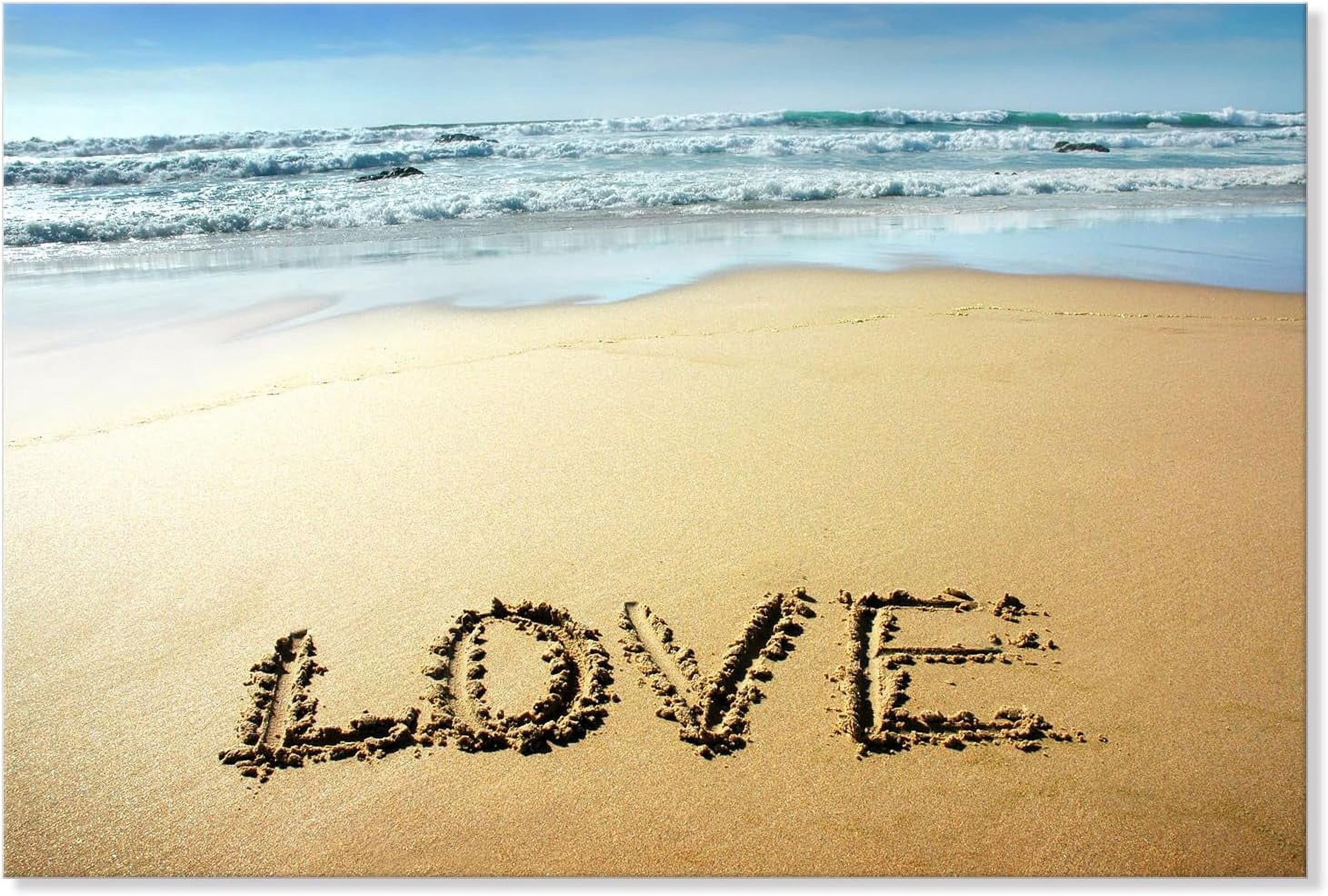 AVOI Beach Canvas Wall Art for Living Room Seascape Paintings Love ...