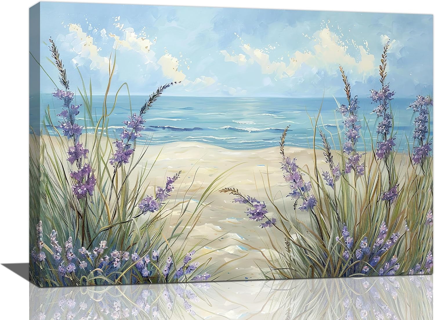 AVOI Beach Ocean Wall Art Coastal Flower Pictures Wall Decor Abstract ...