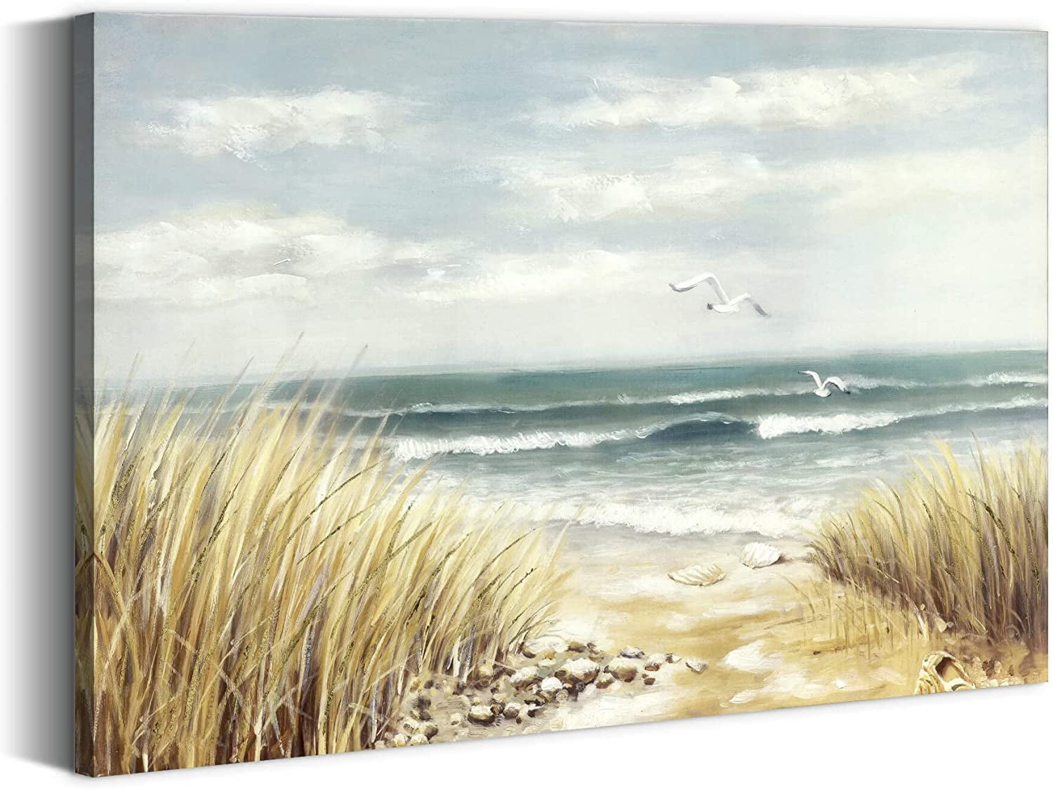 AVOI Beach Wall Art Coastal Canvas - Seascape Painting Ocean Wave ...