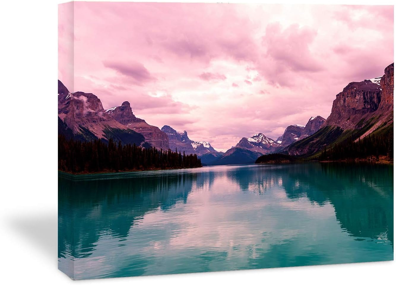 AVOI Beautiful Lake View Under The Mountain Wall Art on Canvas Prints ...