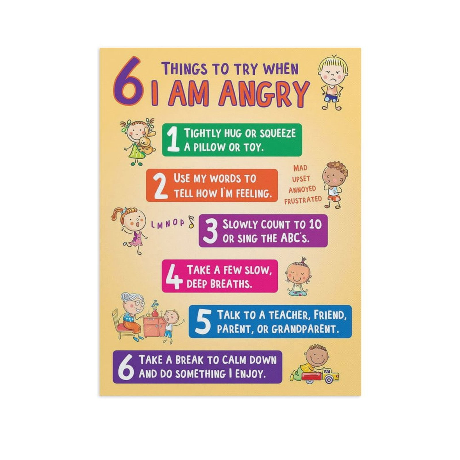 AVOI Behavior Management Poster - Kids Calming & Managing Anger ...