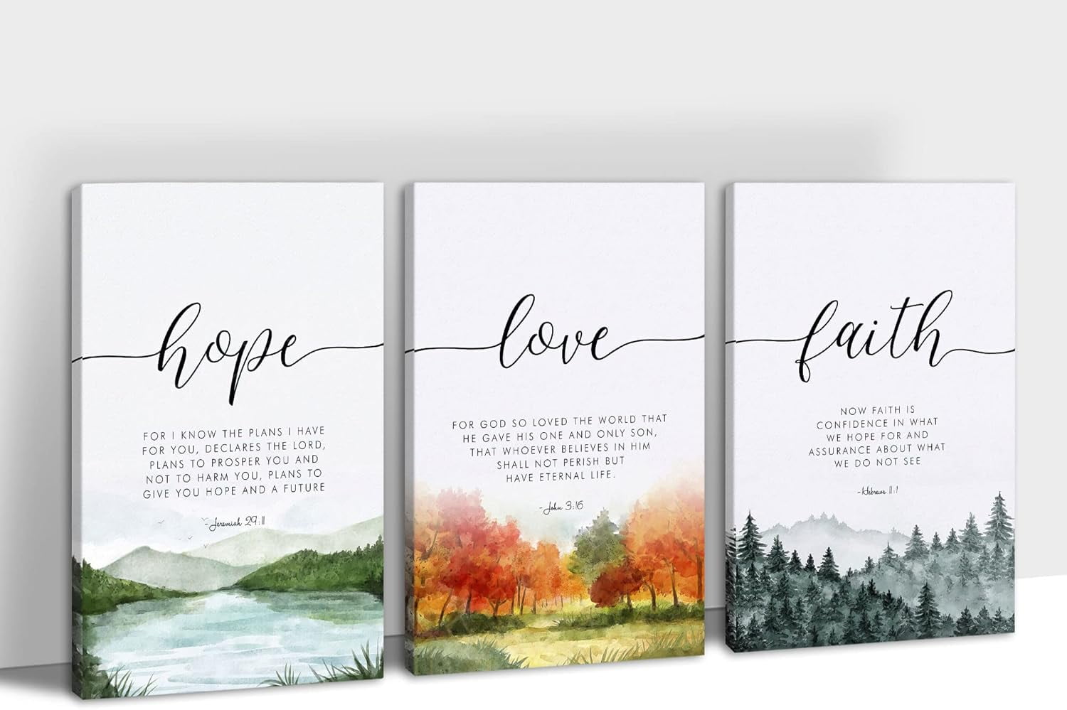 AVOI Bible Canvas Wall Art Motivational Wall Decor Hope Love Laith ...