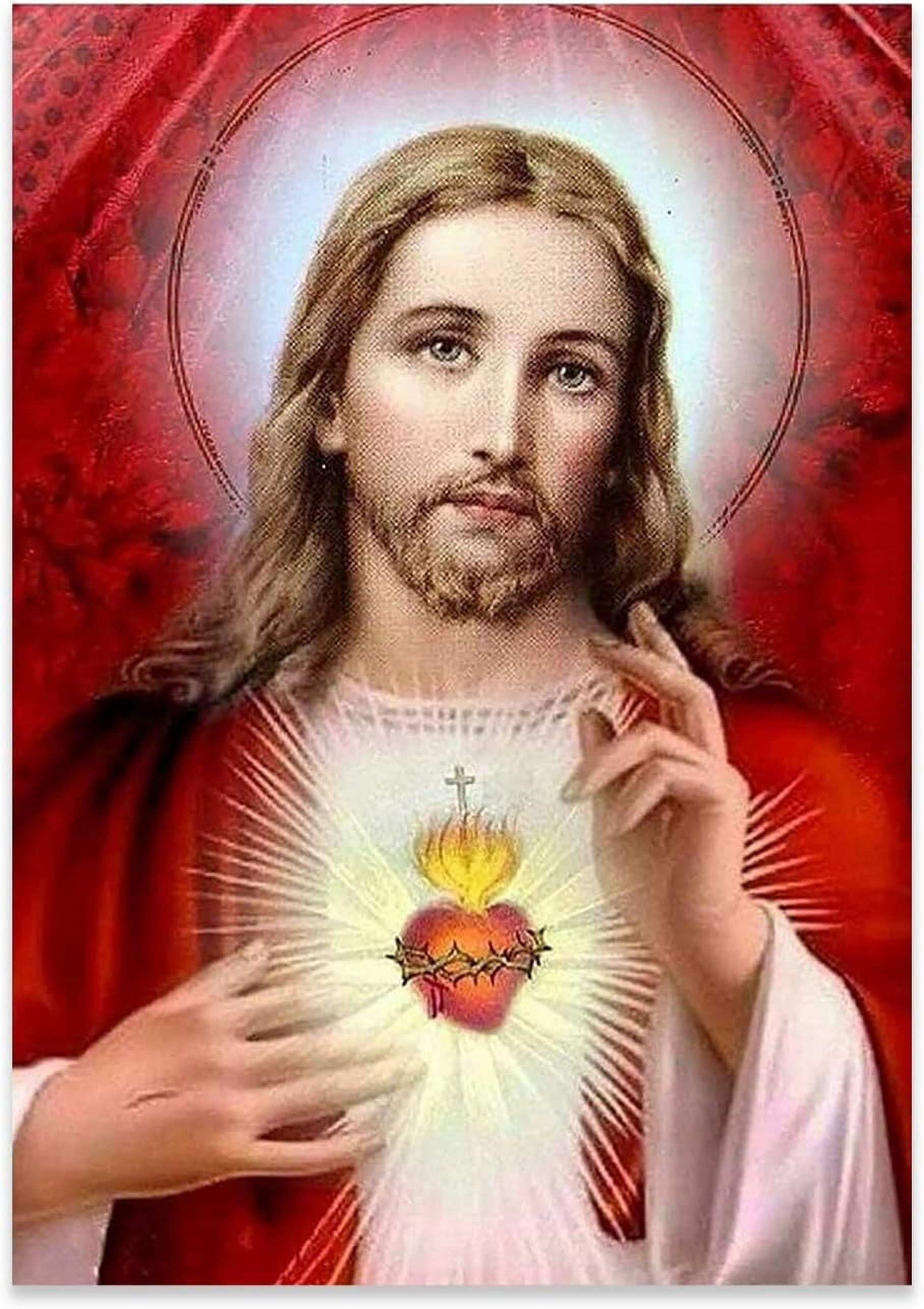 AVOI Birsppy Sacred Heart of Jesus Picture Poster - Jesus Canvas Wall ...