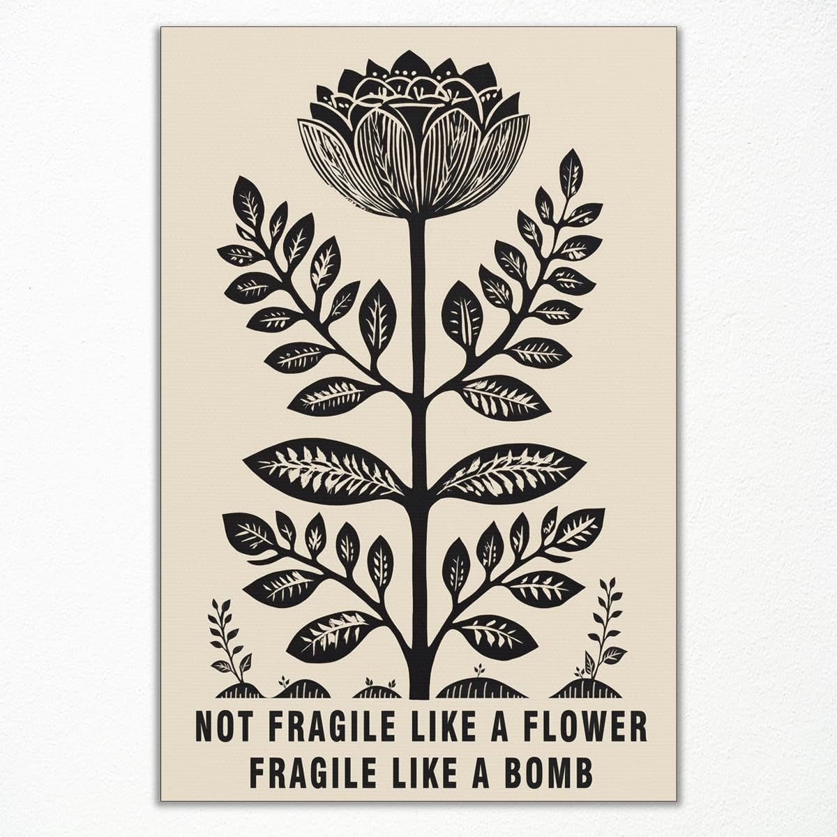 AVOI Black and Beige Feminist Canvas Wall Art, Audre Lorde Quote Poster ...