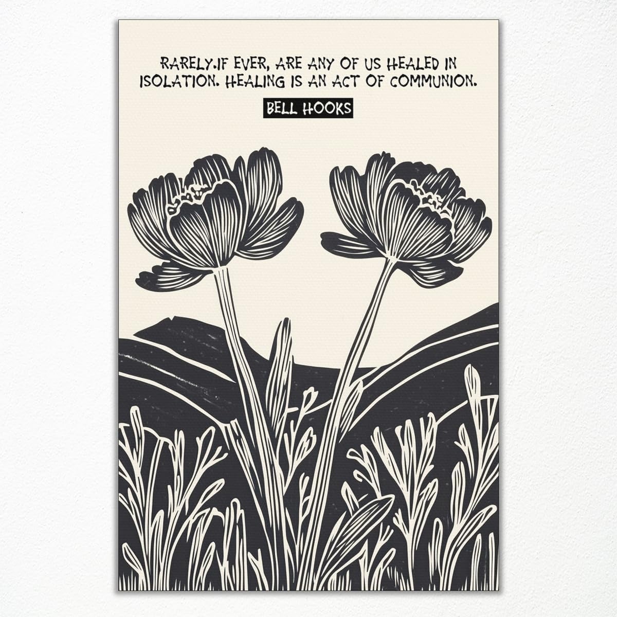 AVOI Black and White Canvas Wall Art, Social Justice Art, Healing Is An ...