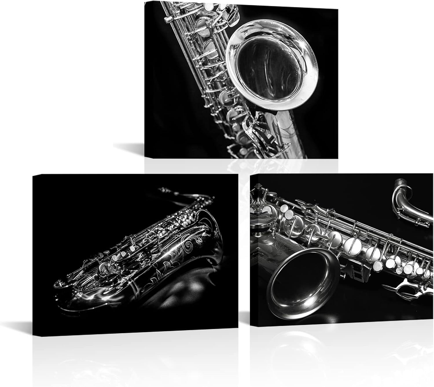 AVOI Black and White Saxophone Canvas wall Art Music Theme Wall Decor ...