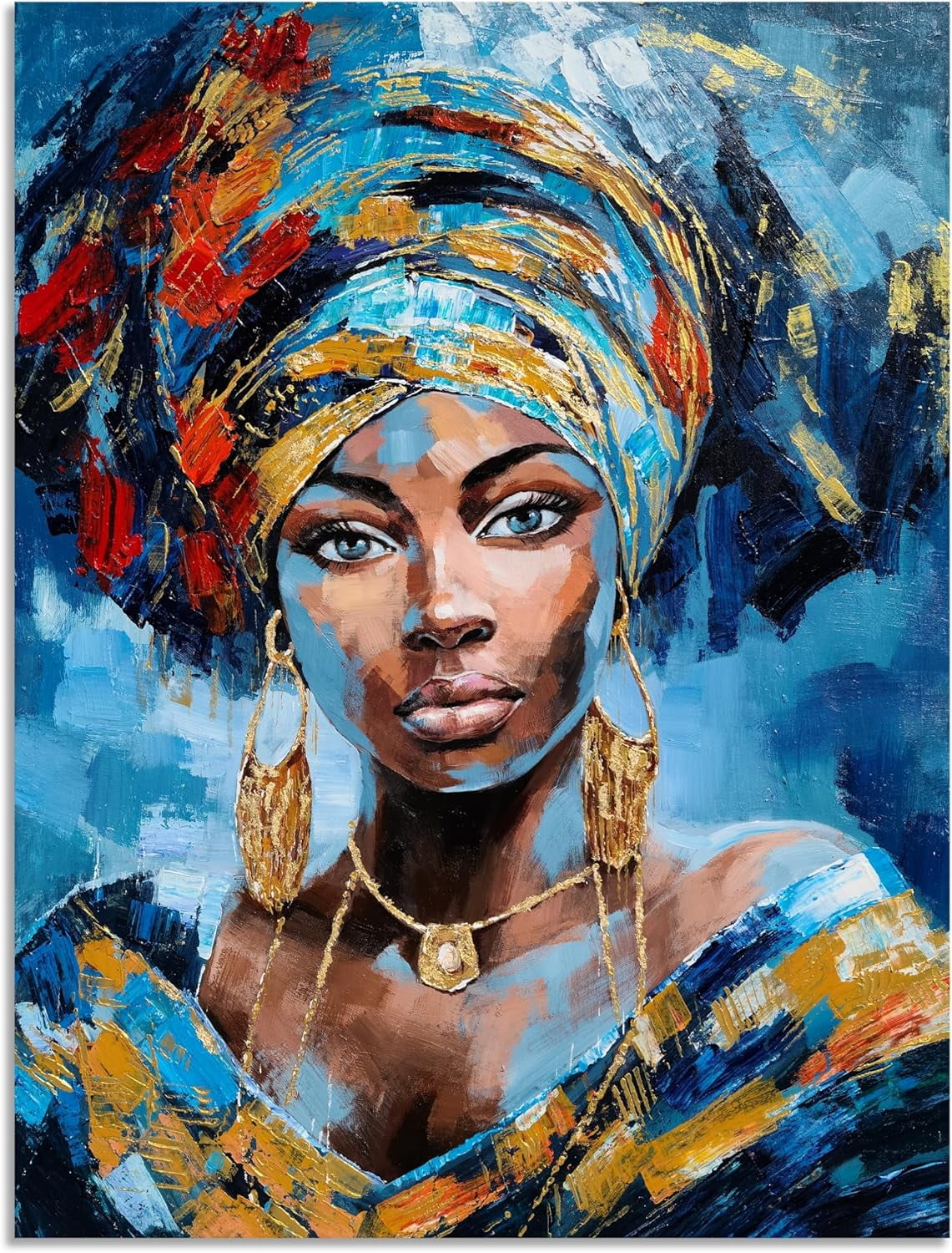 AVOI Black Woman Wall Art - African American Painting, Vintage Pictures, Modern Abstract Girl ...