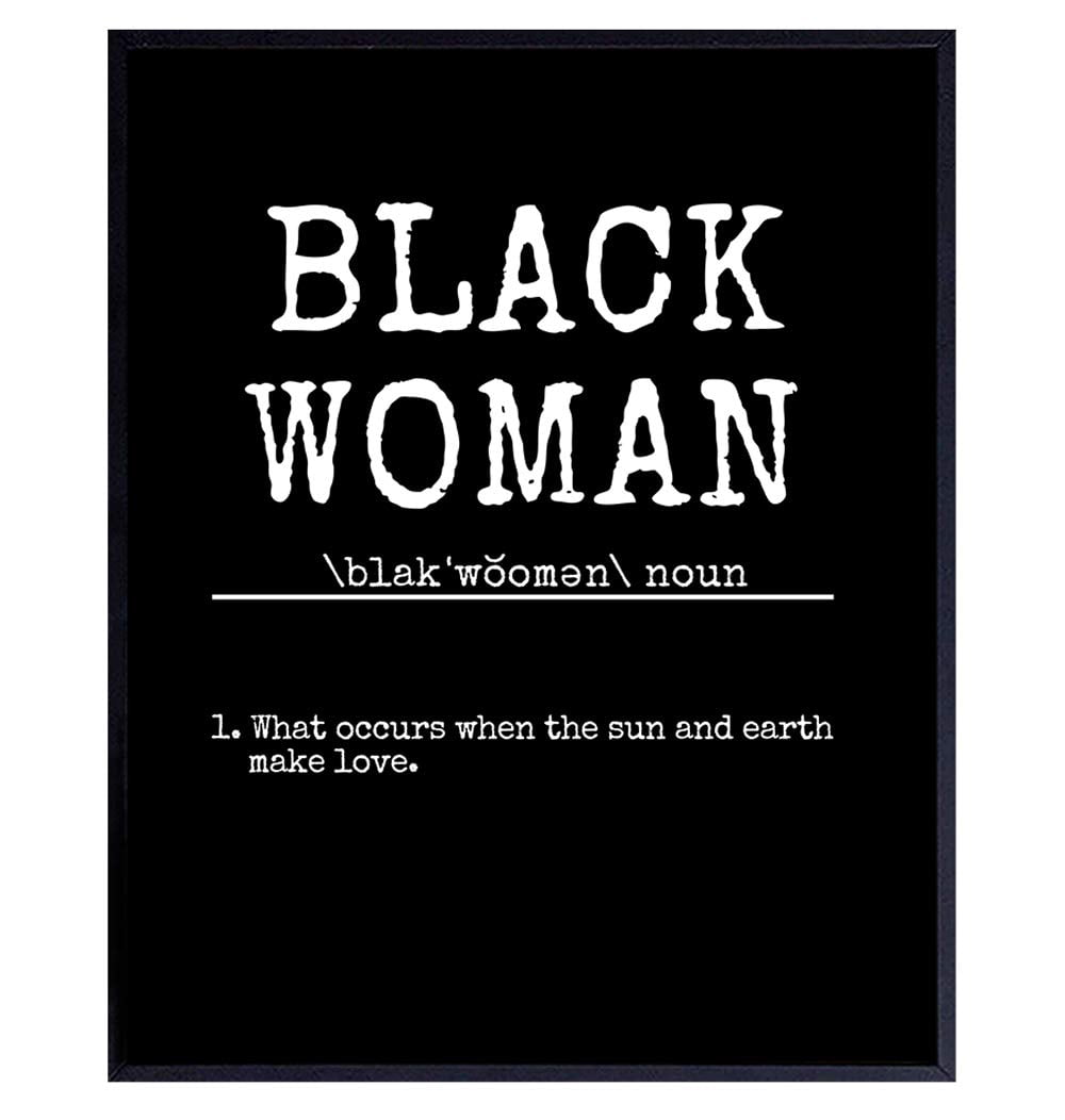 AVOI Black Woman Wall Decor - African American Women Wall Art - Black ...
