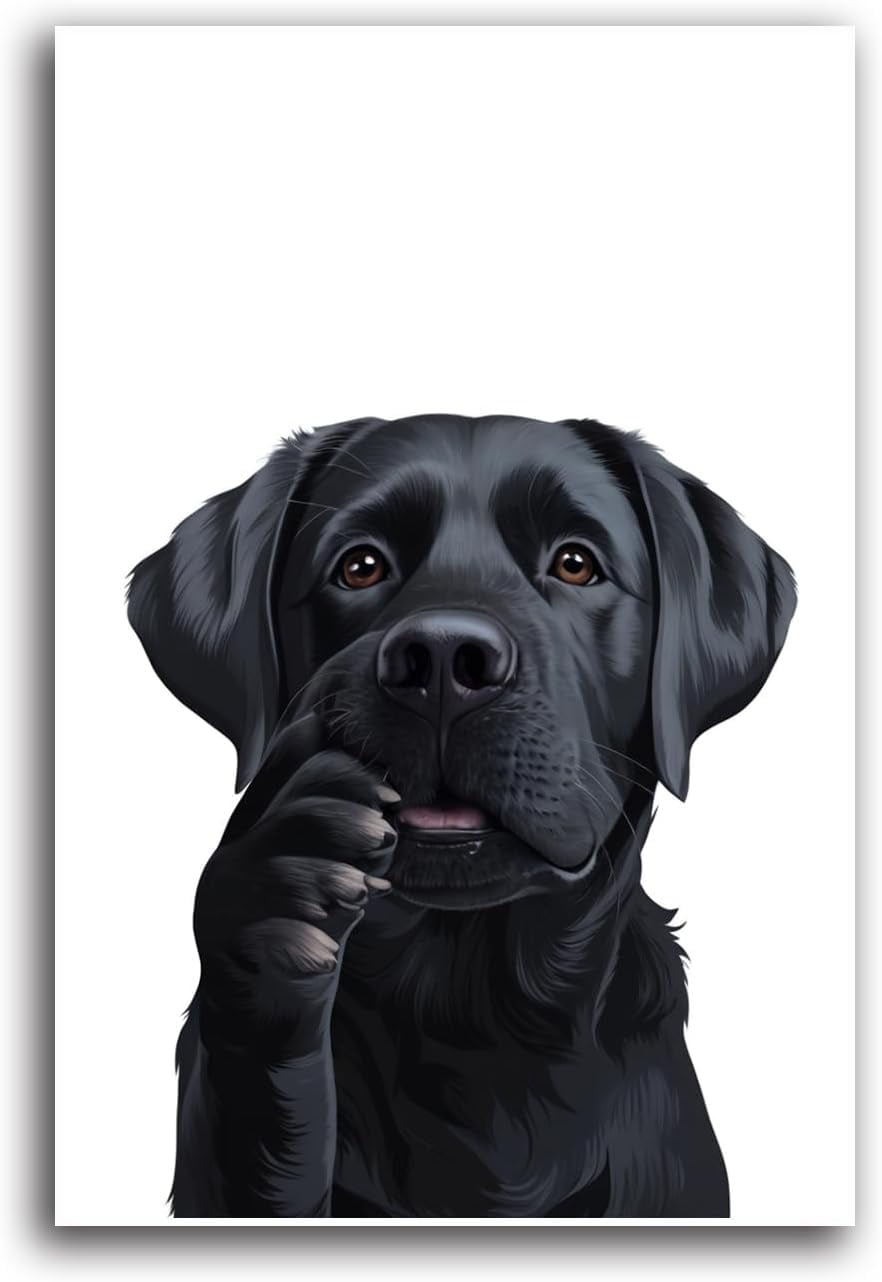AVOI Black labrador retriever dog portrait modern home kids pet ...