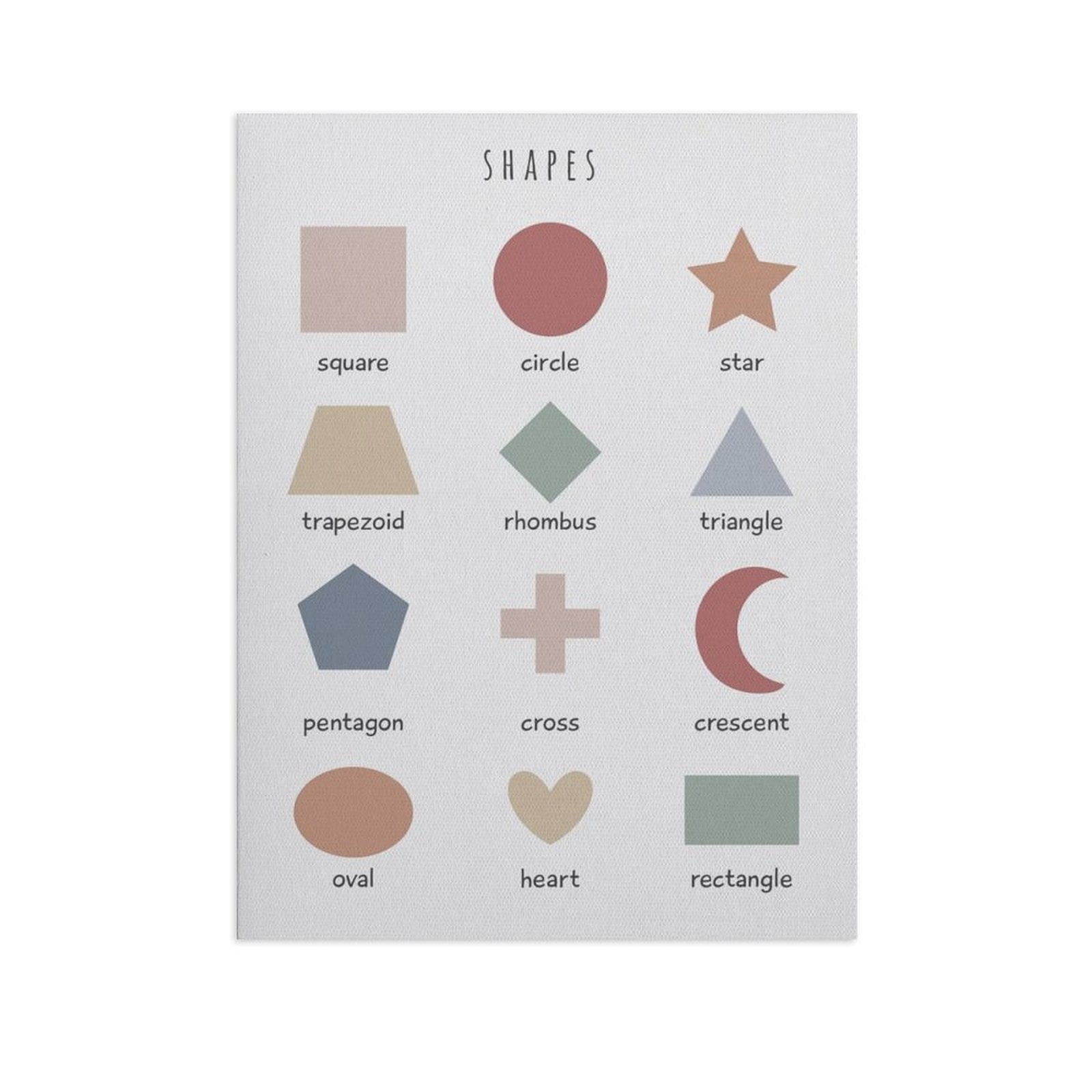 AVOI Boho Classroom Canvas Wall Art, Boho Shapes Nursery d Art, Shapes ...