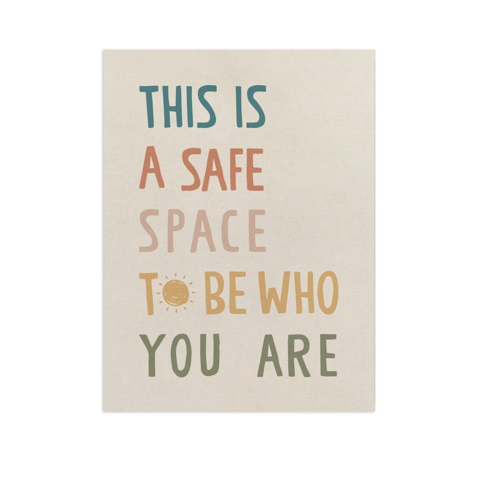 AVOI Boho This is a Safe Space Poster, Therapy Office Decor, Classroom ...