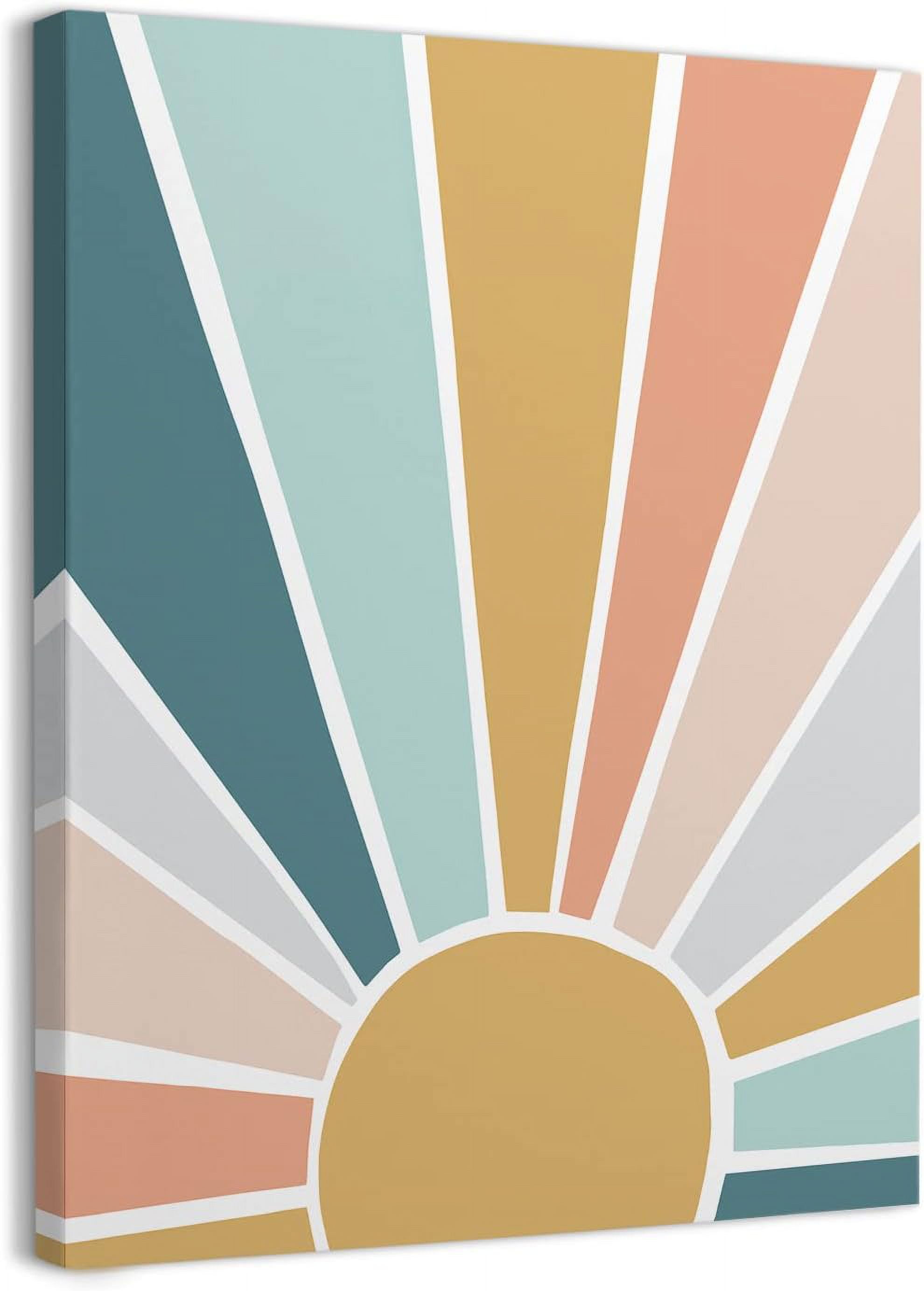 AVOI Boho Sun Sunshine Colorful Wall Art Unframed Canvas Decor,11×14 ...