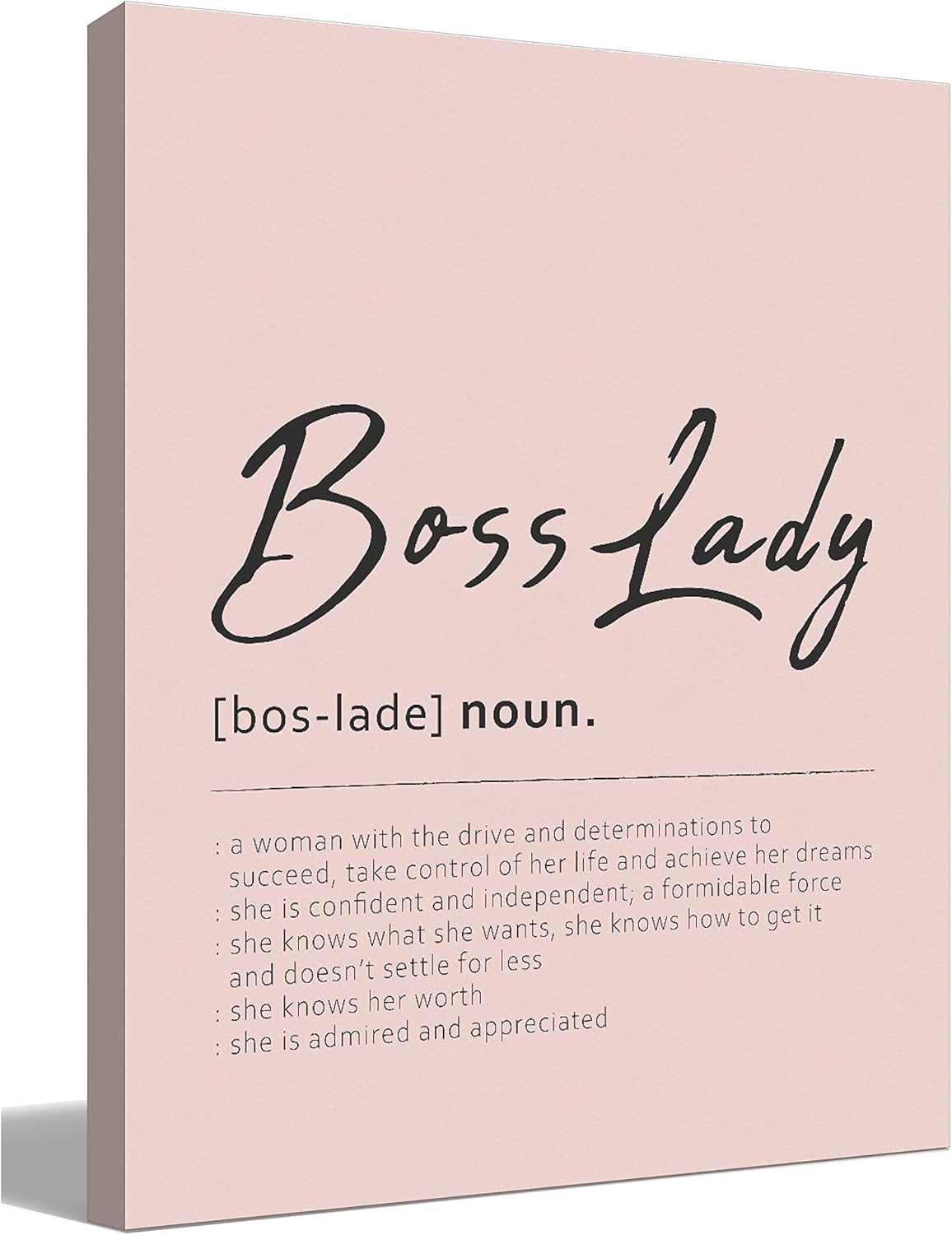 AVOI Boss Lady Definition Canvas Wall Art Print, Waterproof, Wrapped ...
