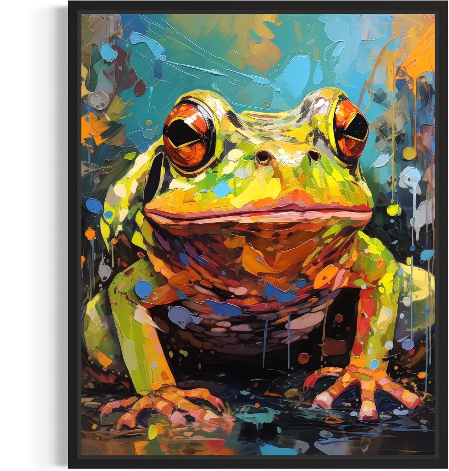 AVOI Bullfrog Poster Art Print, Animal Painting Wall Art Abstract ...