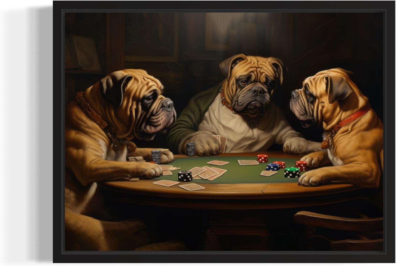 AVOI Bullmastiff Dog Playing Cards Poster Art Print, Poker Man cave ...