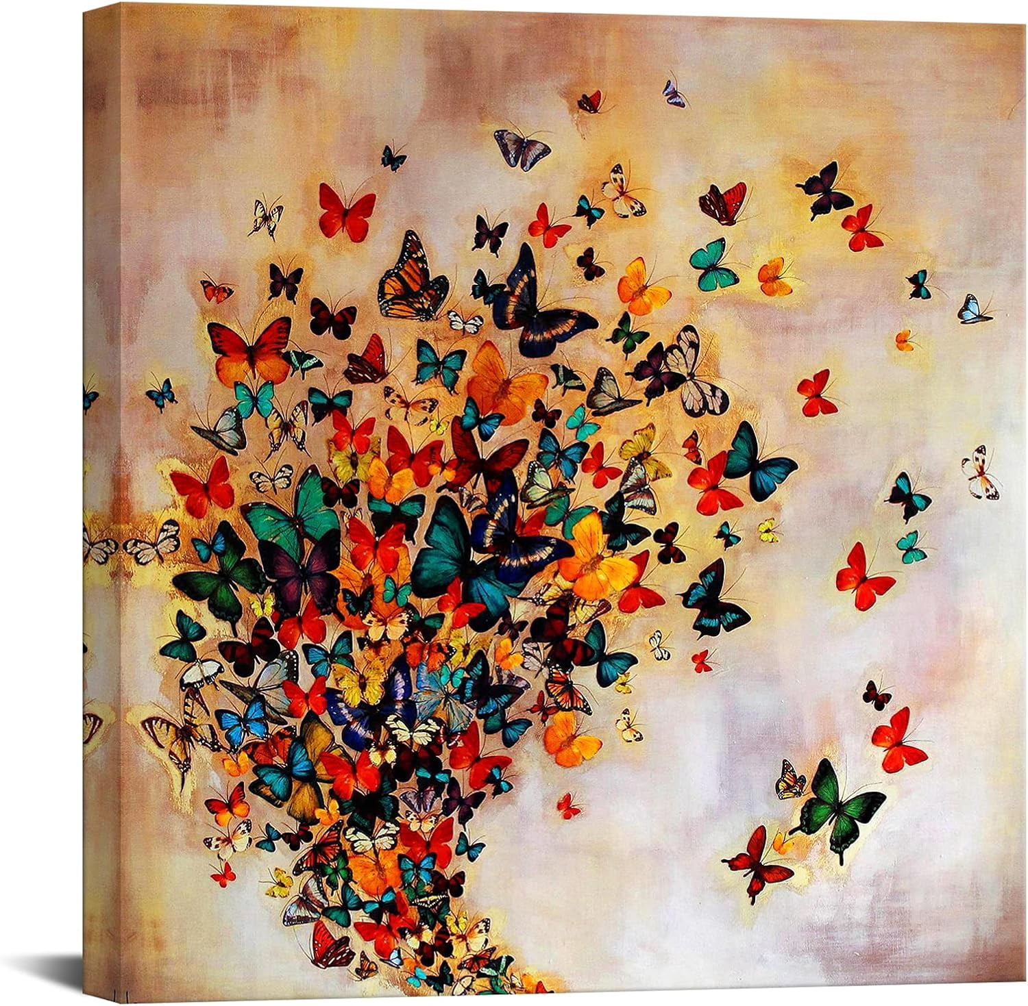 AVOI Butterfly Canvas Wall Art Animal Insect Picture Prints Wall Decor ...