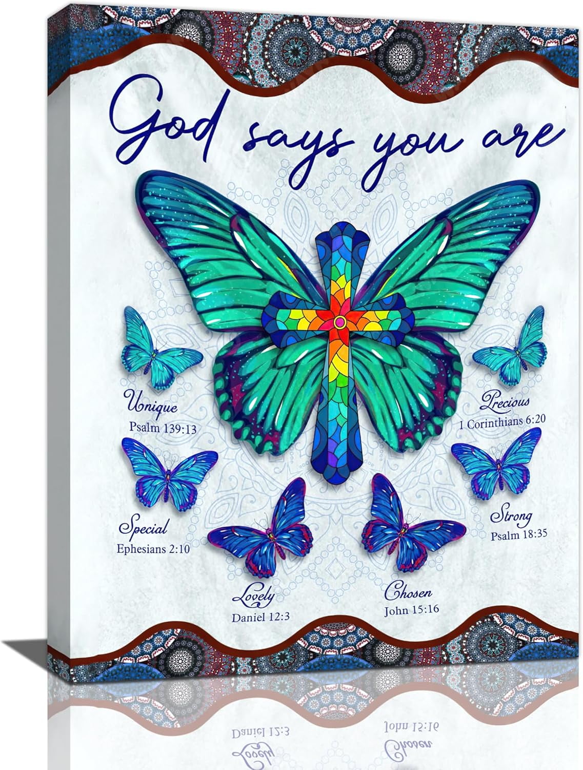 AVOI Butterfly Wall Art Christian Butterfly Pictures Wall Decor ...