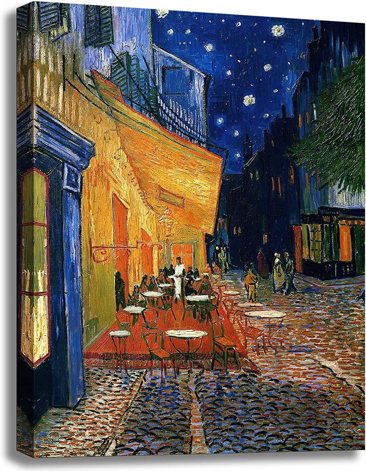 AVOI Cafe Terrace At Night by Vincent Van Gogh Canvas Wall Art, Classic ...