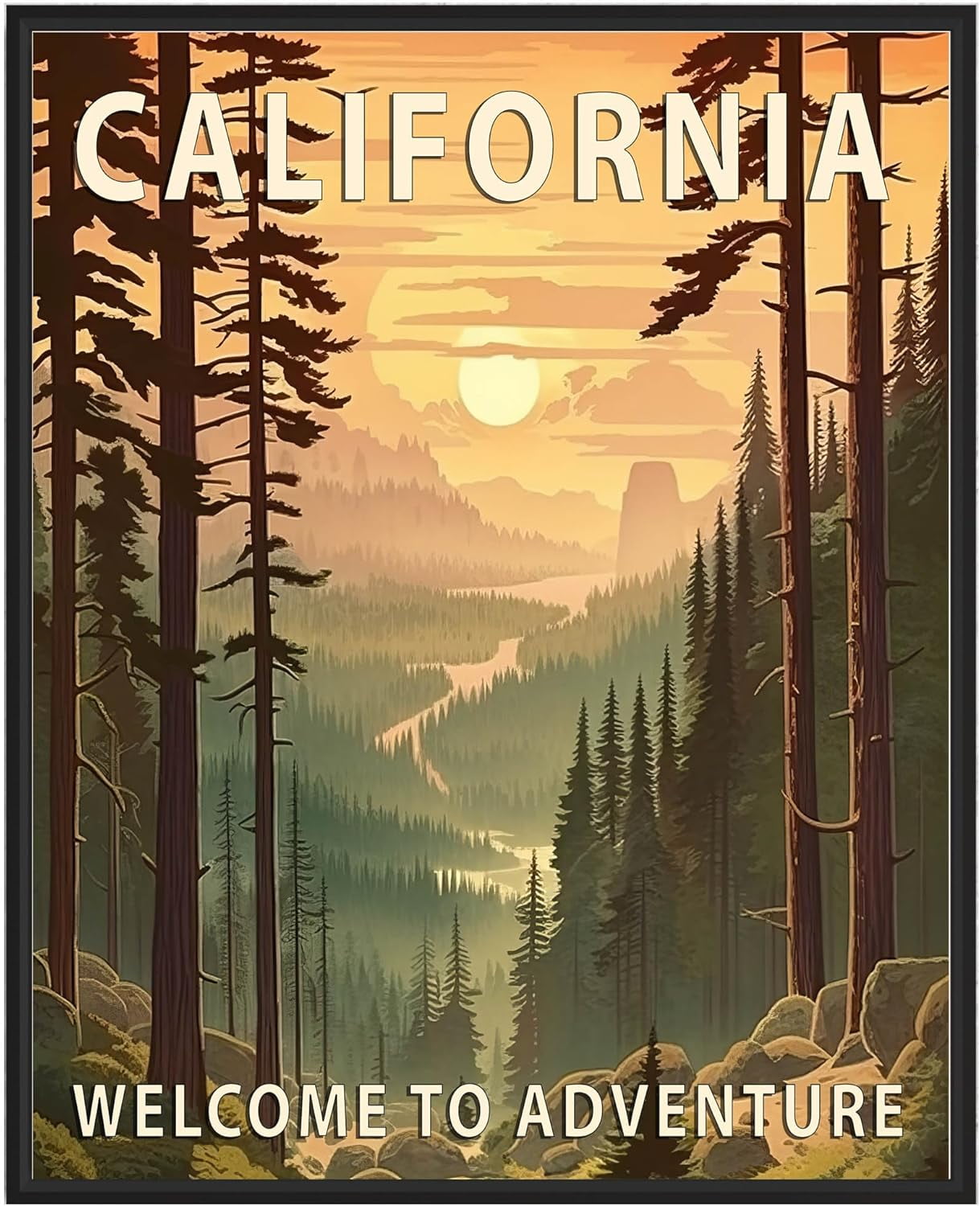 AVOI California Scenery D Poster Art Print, California Poster Wall art ...