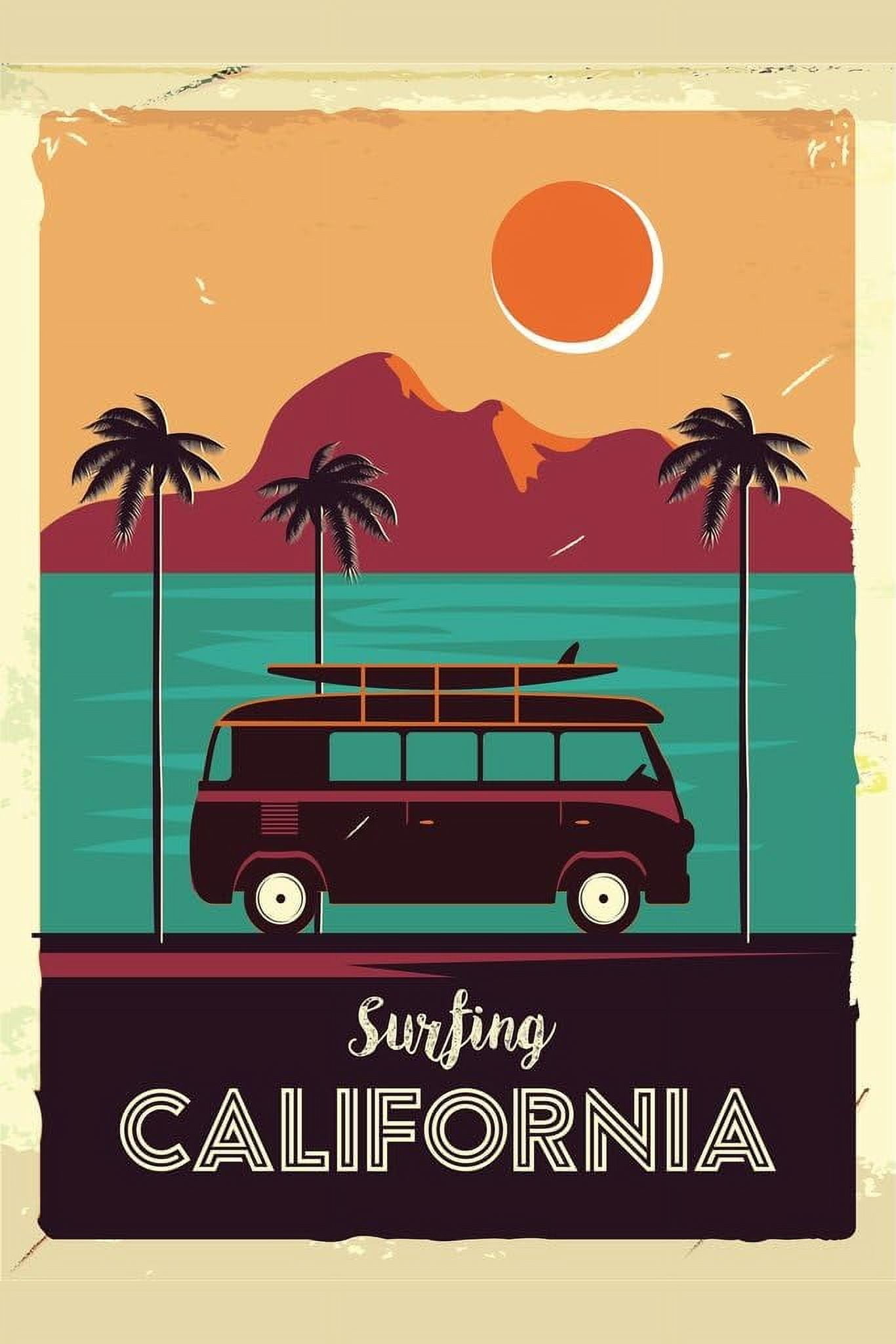 AVOI California Surfing Beach Beachy Tropical Paradise Sea Art Sand ...