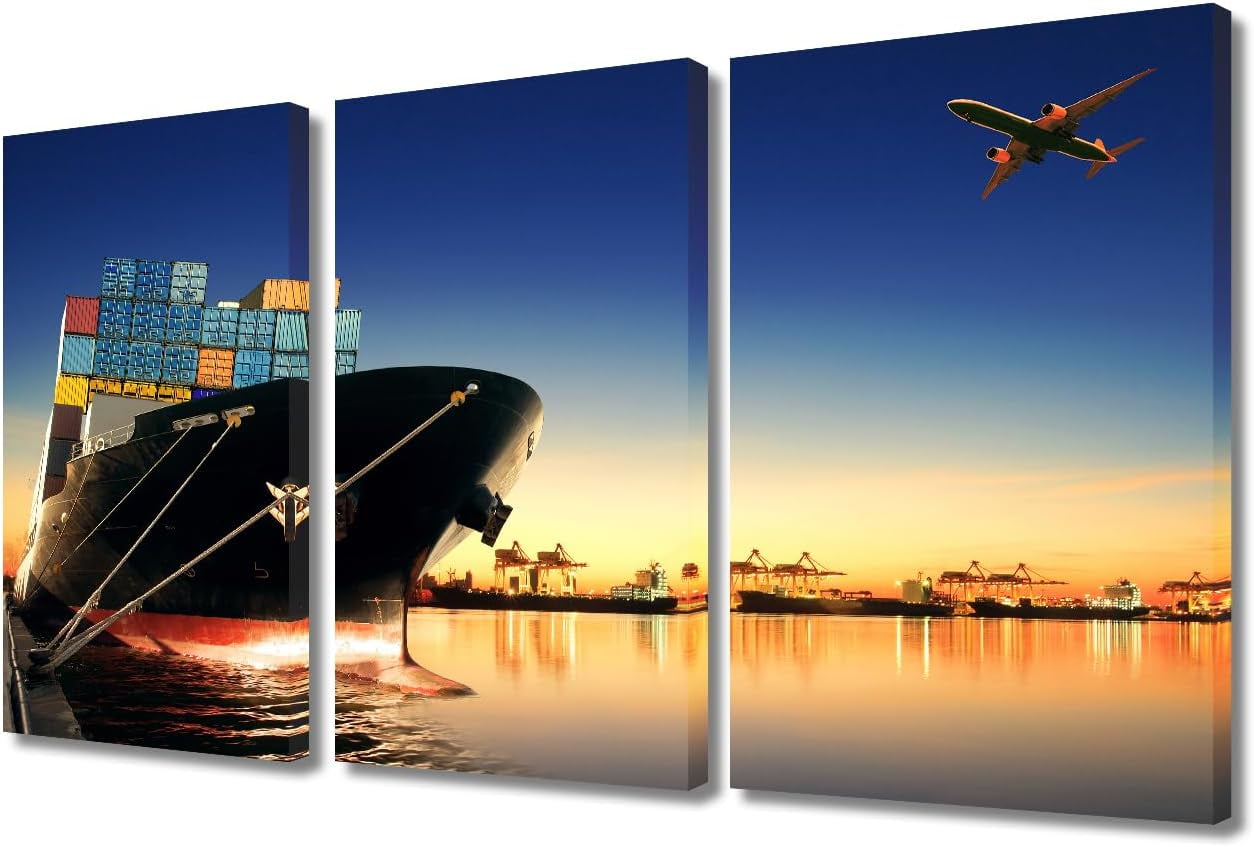 AVOI Canvas Print Art Set Container Wall Art for Living Room Decor ...