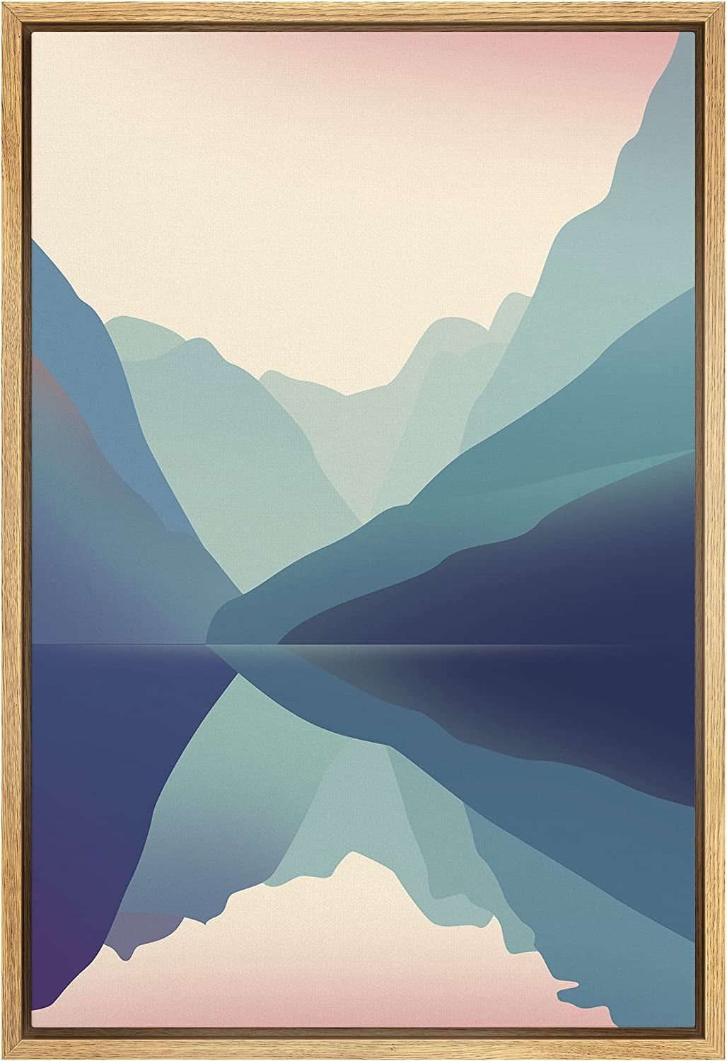 AVOI Canvas Print Wall Art Multicolor Green Mountain Water Reflection ...