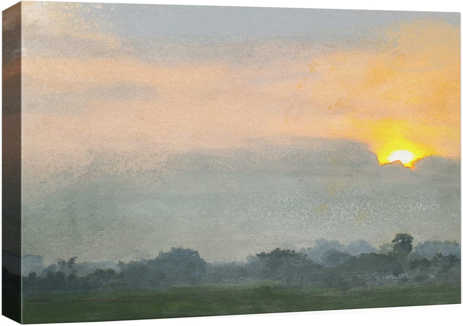 AVOI Canvas Print Wall Art Sunset Over Cloudy Valley Landscape Nature ...