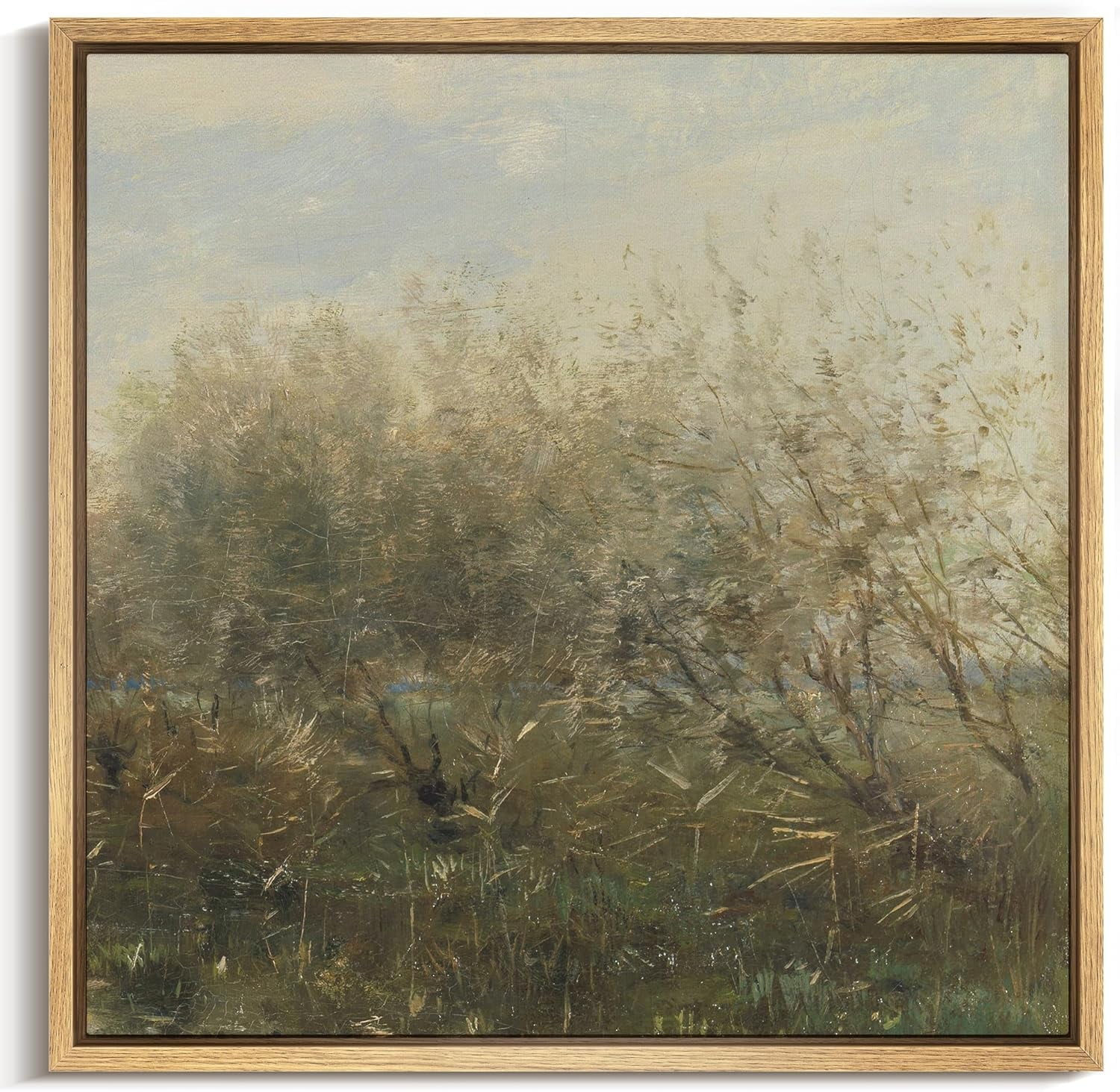 AVOI Canvas Print Wall Art Vintage Quiet Marshland Tranquil Waterside ...