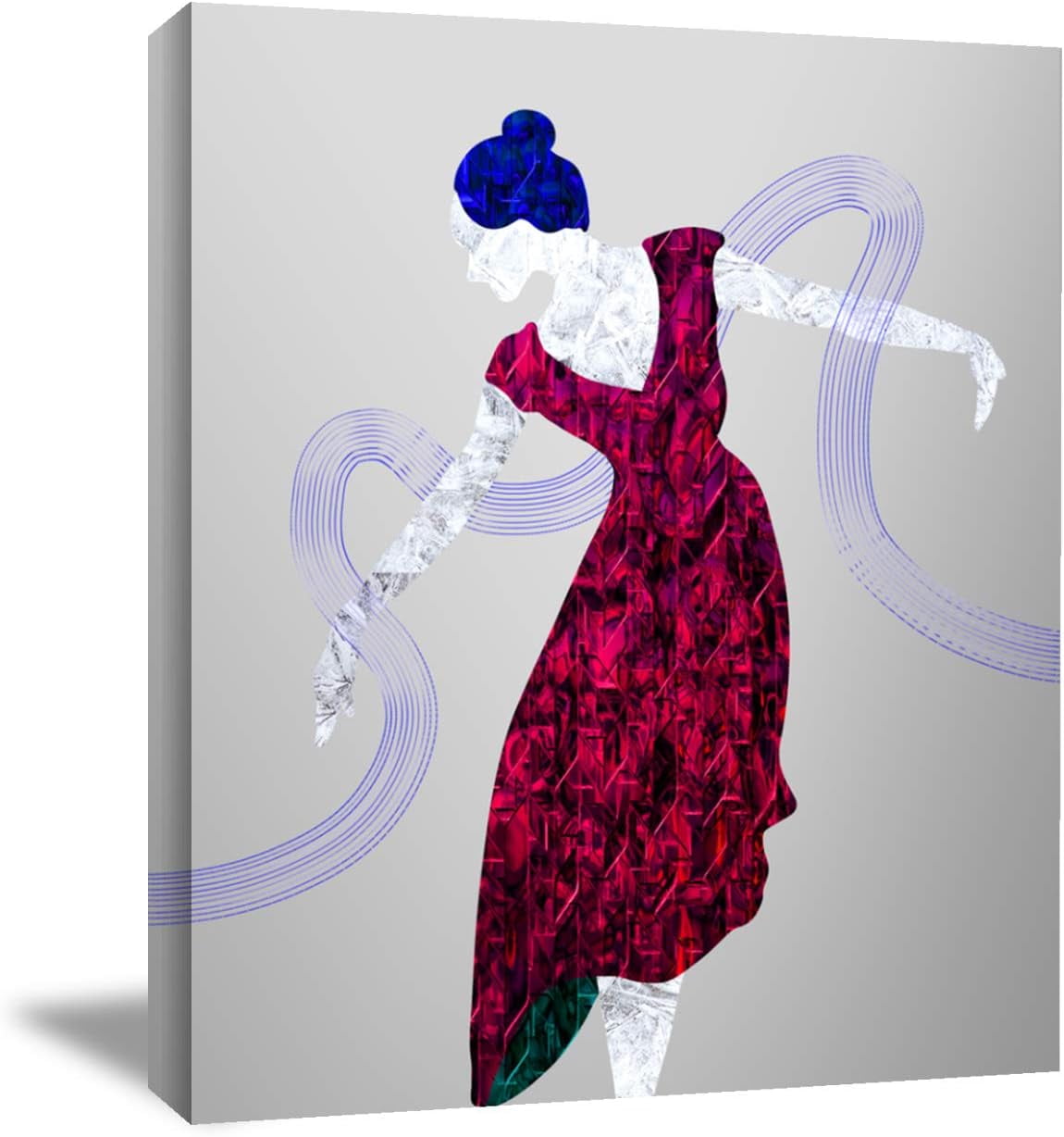 AVOI Canvas Wall Art - 24x32 Inch Abstract Dancing Fairy Lady Painting ...