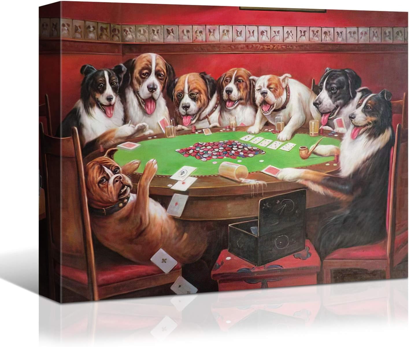 AVOI Canvas Wall Art - Dogs Playing Poker Series C.M Coolidge Art ...