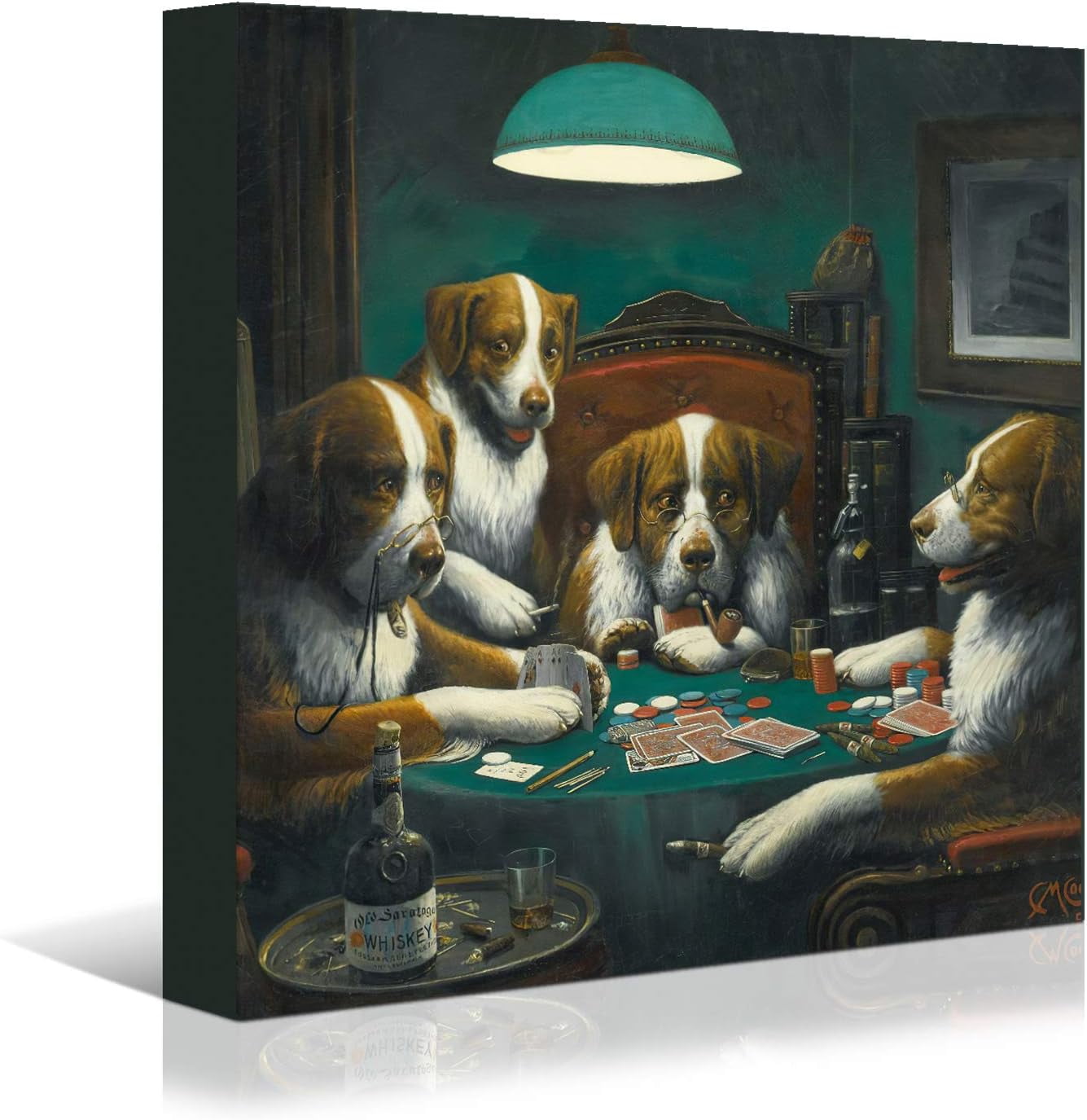 AVOI Canvas Wall Art - Dogs Playing Poker Series C.M Coolidge Art ...