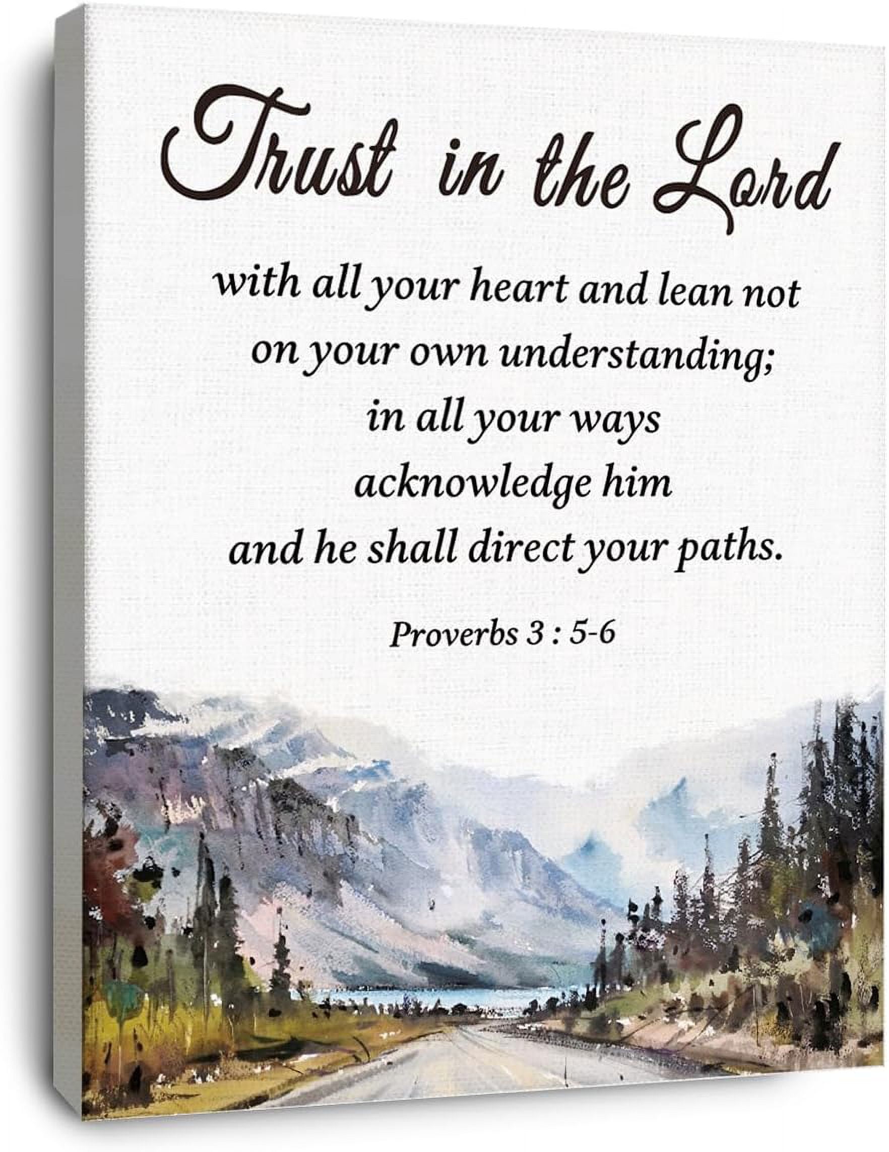 AVOI Christian Bible Scripture Proverbs 3:5-6 Trust in the Lord ...
