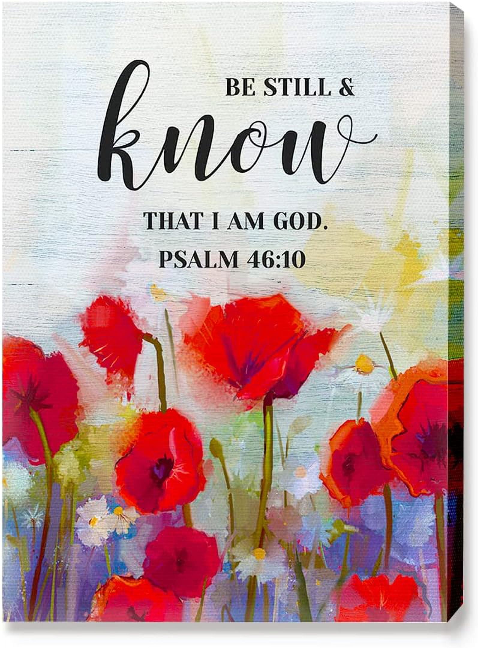 AVOI Christian Bible Verse Wall Art Canvas,Be Still And Know Motivational Scripture Canvas ...