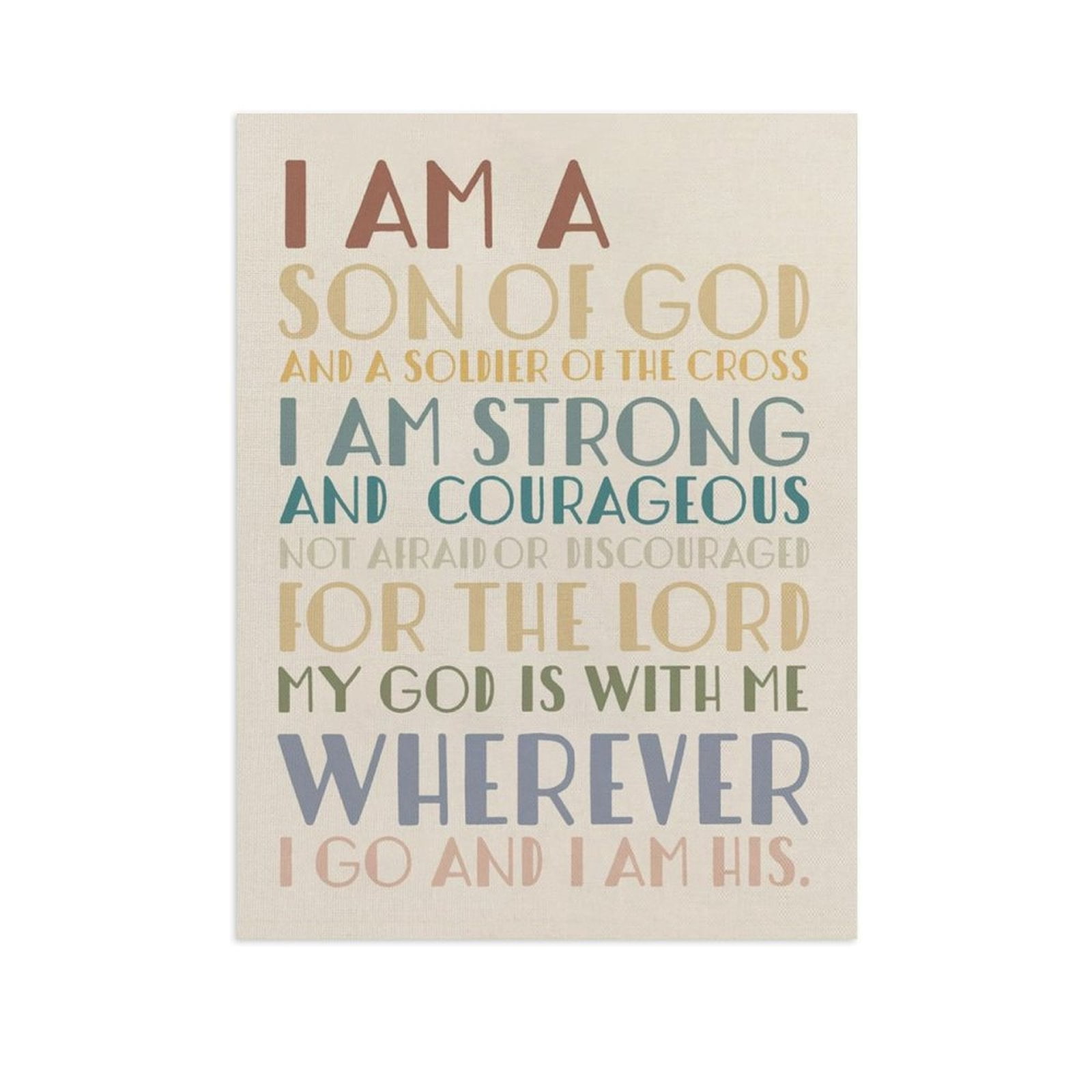 AVOI Christian I am a Son of God Wall Art Poster, Boho Neutral ...