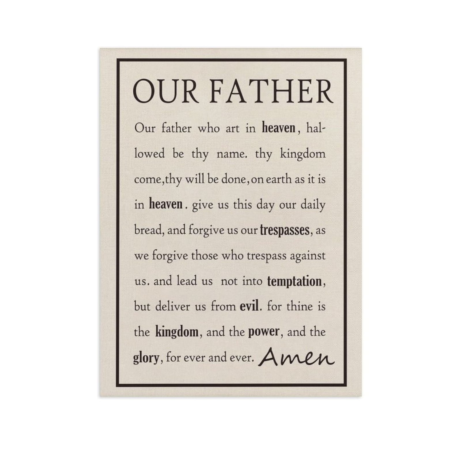 AVOI Christian the Lords Prayer Wall Art Poster, Our Father Prayer Wall ...