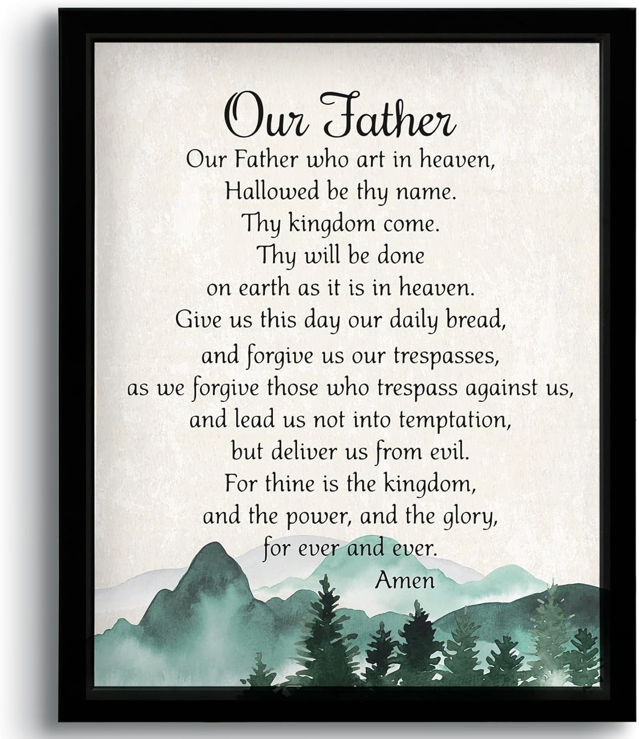 AVOI Christian Our Father The Lords Prayer Unframed Wall Art Prints ...