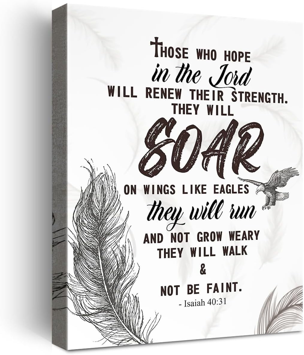AVOI Christian Religious Canvas Wall Art,Those Who Hope in the Lord ...