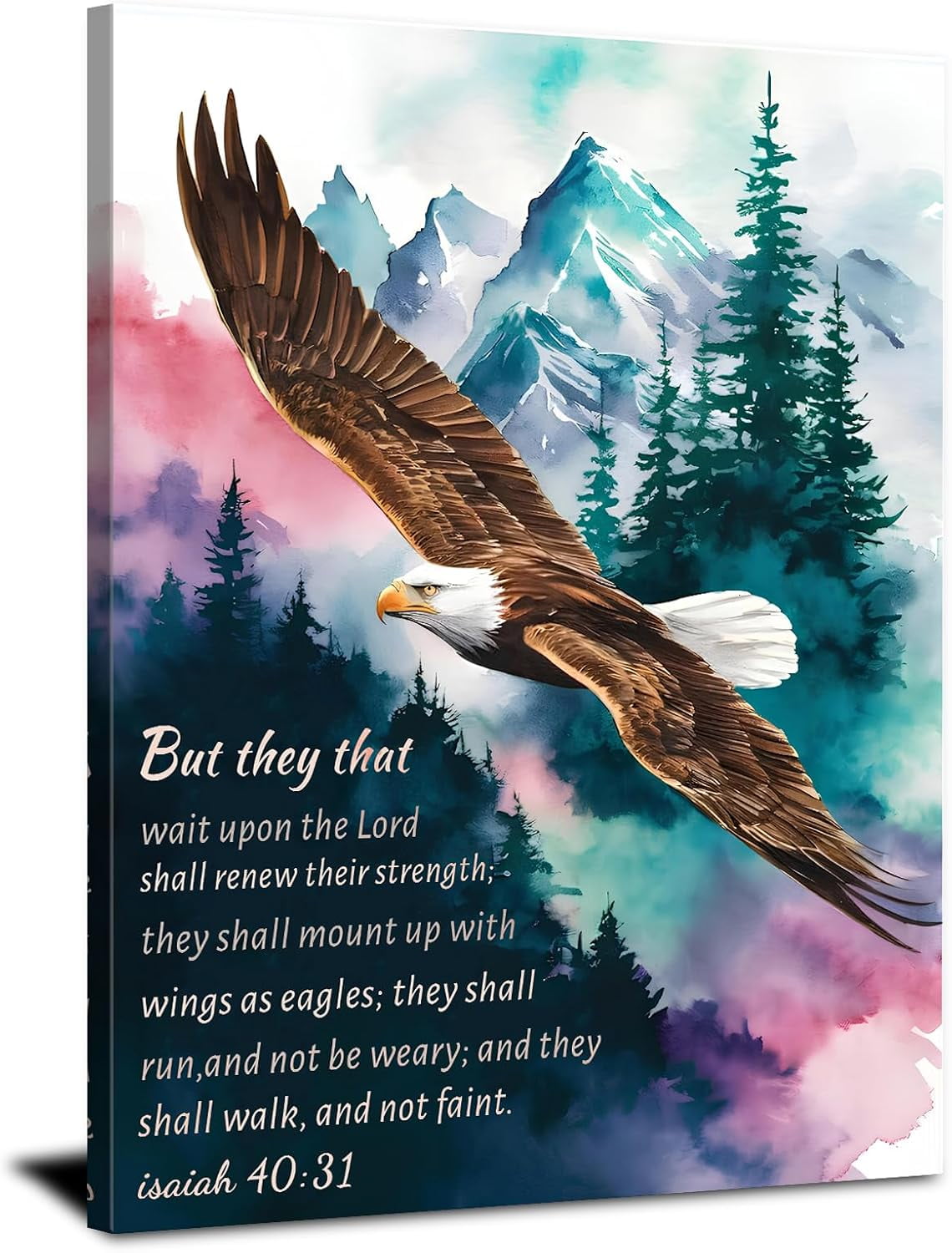AVOI Christian Wall Art Eagle Pictures Isaiah 40 31 Poster Bible Verse ...