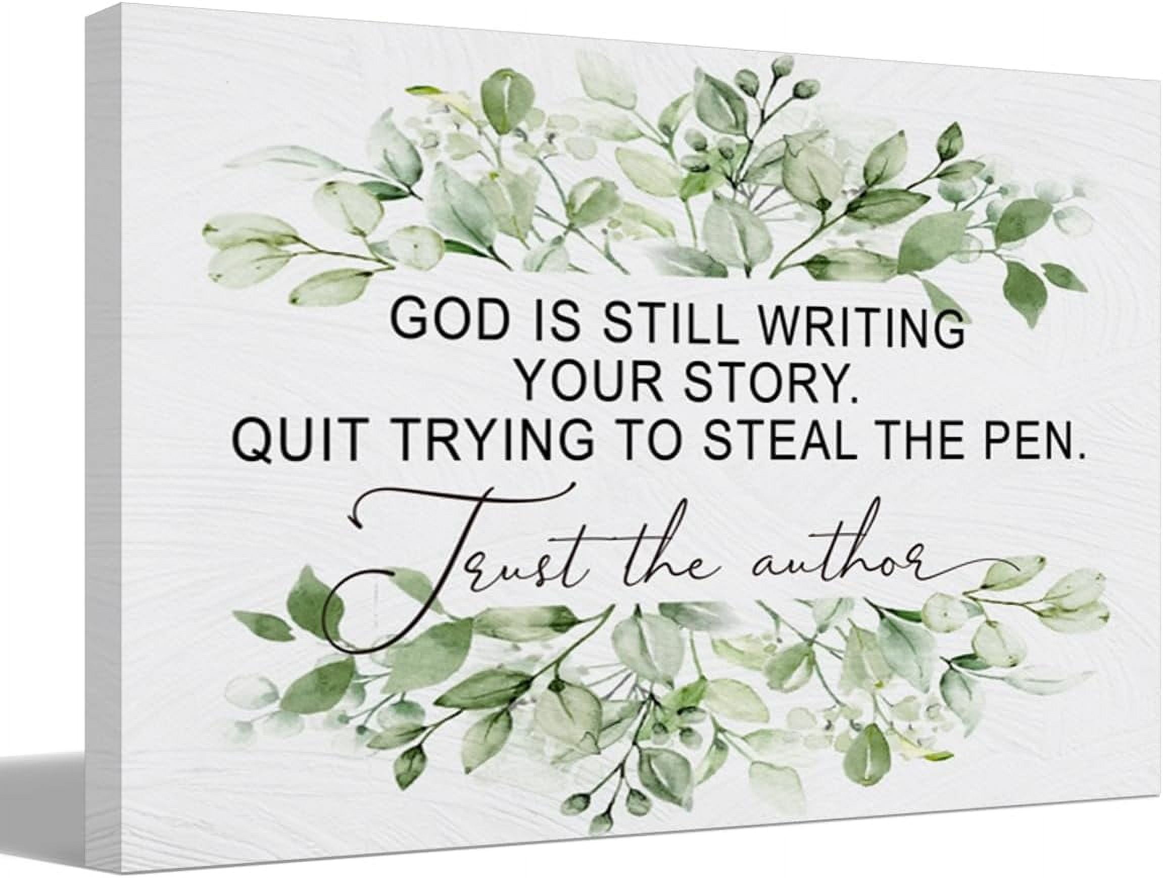 AVOI Christian Wall Art, God Is Still Writing Your Story Canvas Wall ...
