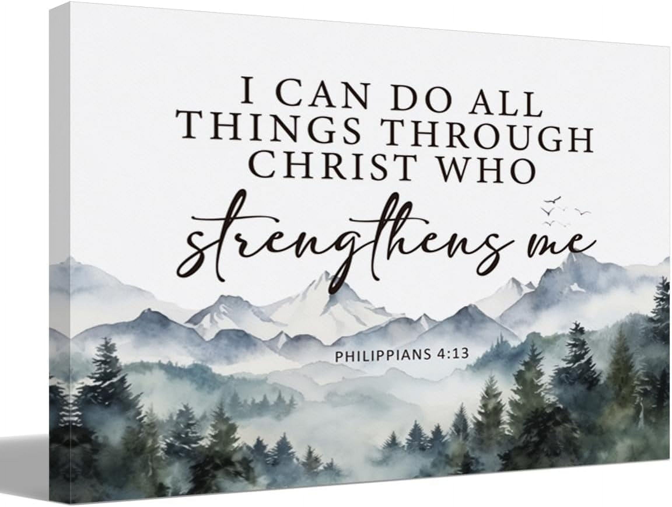AVOI Christian Wall Art, I Can Do All Things Through Christ who ...