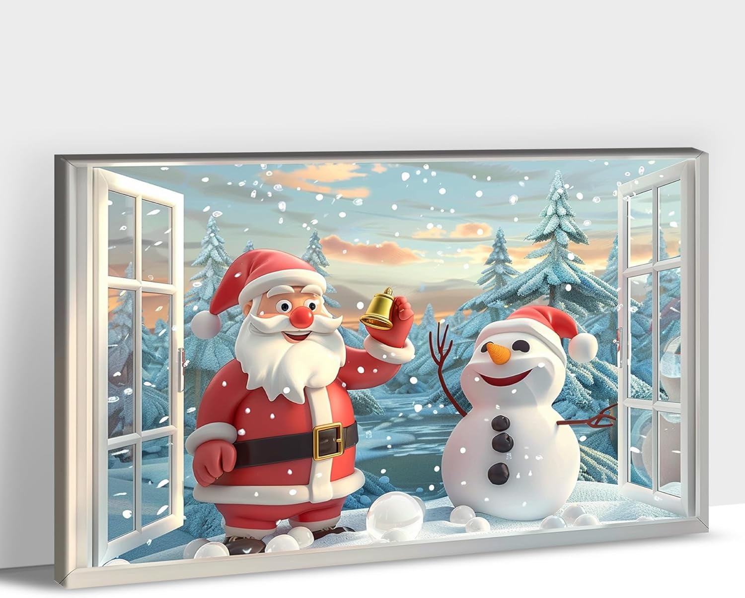 AVOI Christmas Canvas Wall Decor, Smile Santa Pictures, Snowman Christmas Christmas Posters ...