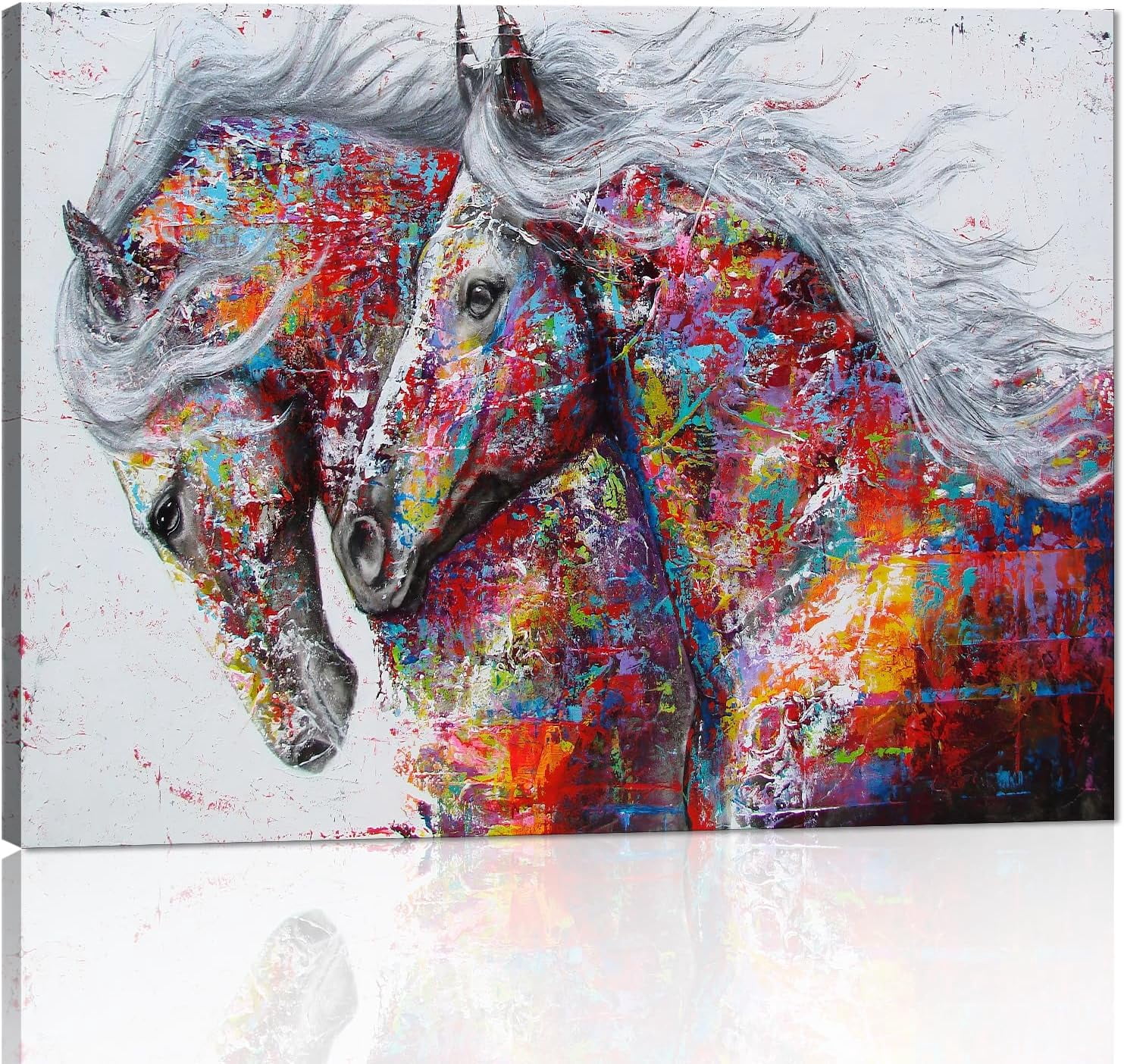 AVOI Colorful Abstract Animal Street Art Canvas Paintings Horse Pop ...