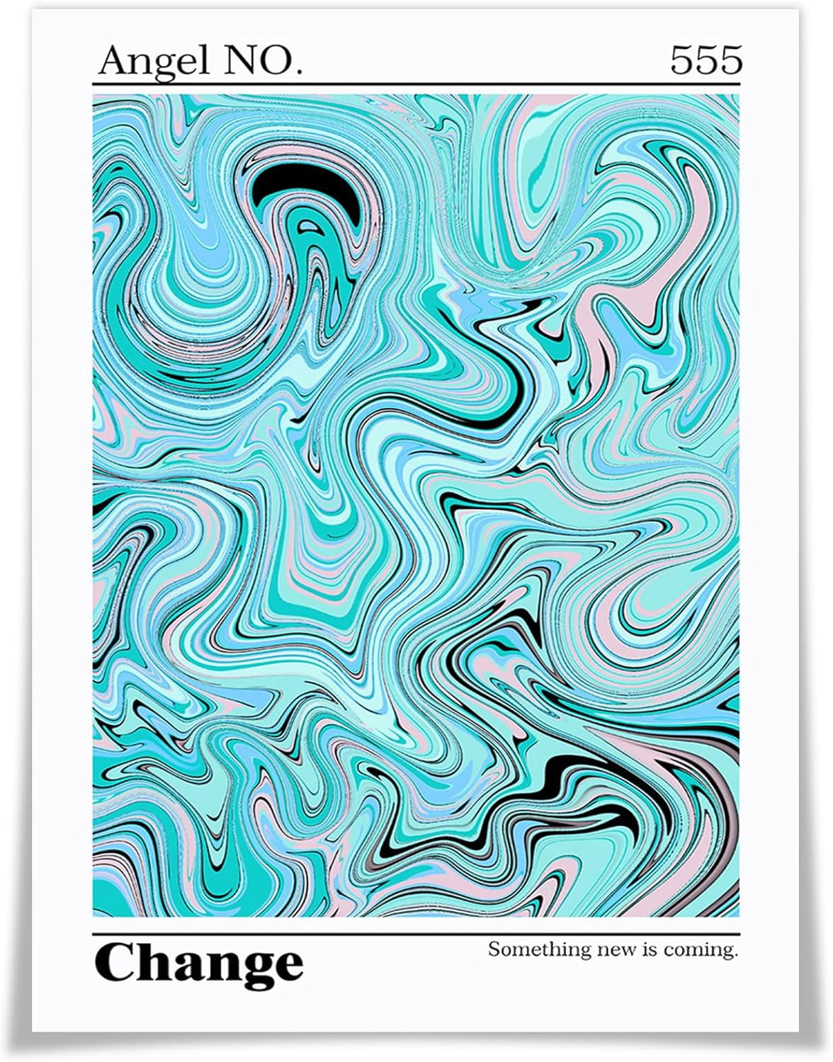 AVOI Colorful Energy Angel Number Canvas Wall Art Abstract Gradient ...