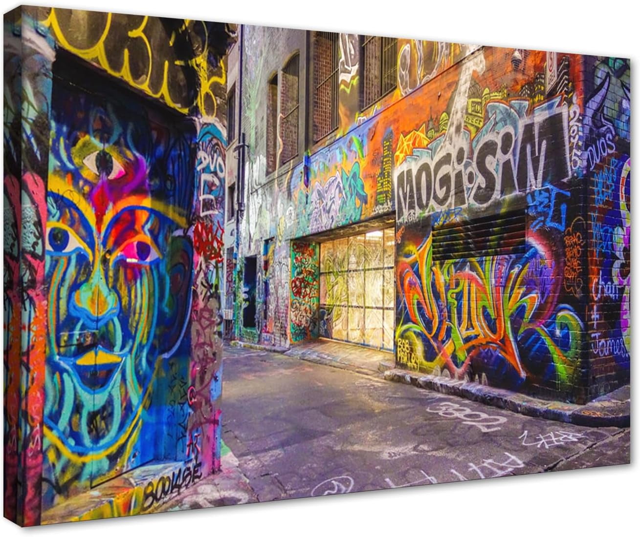 AVOI Colorful Street Wall Art Graffiti Canvas Wall Art Classic Pop ...