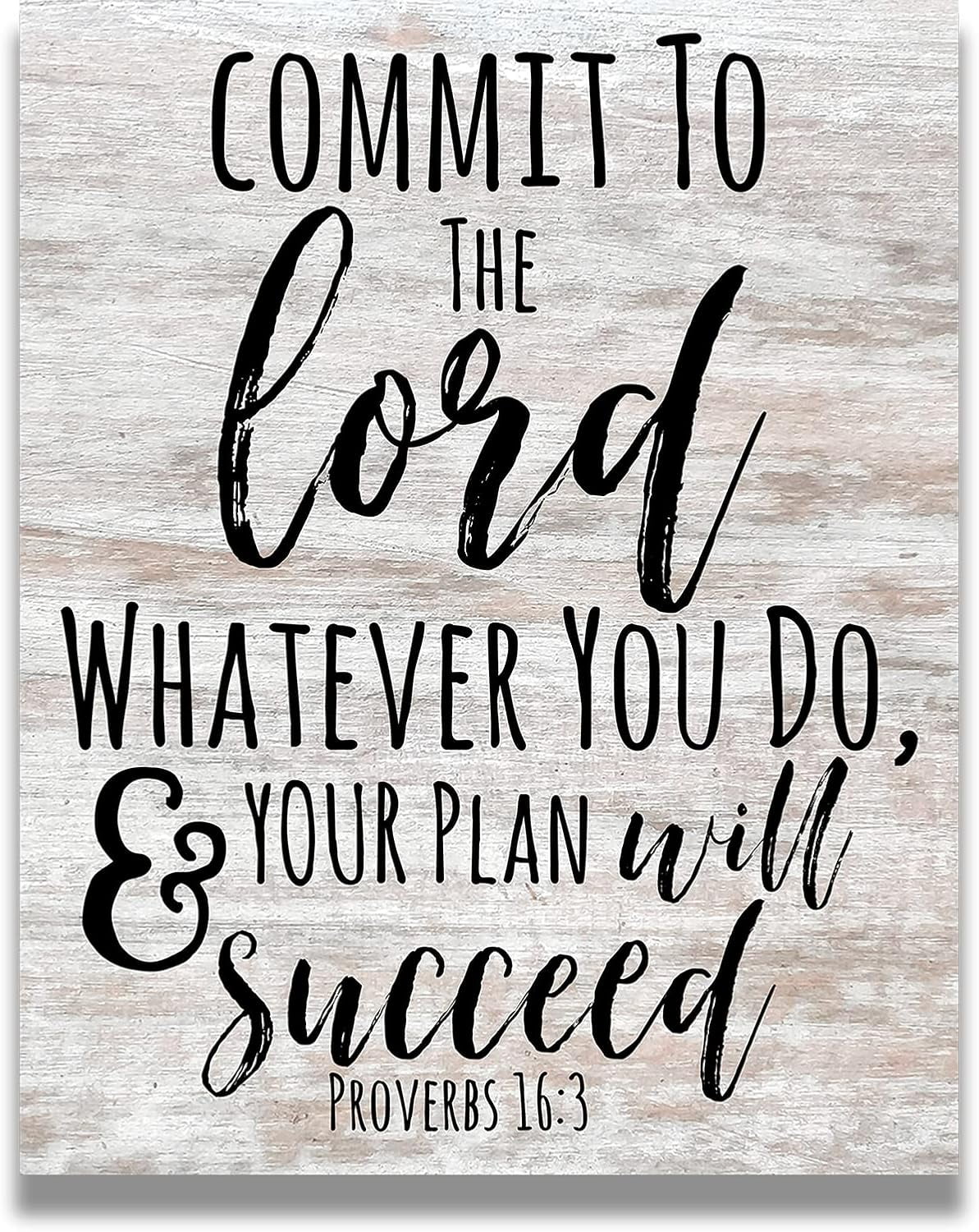 AVOI Commit To The Lord Christian room decor - Proverbs 16:3 ...