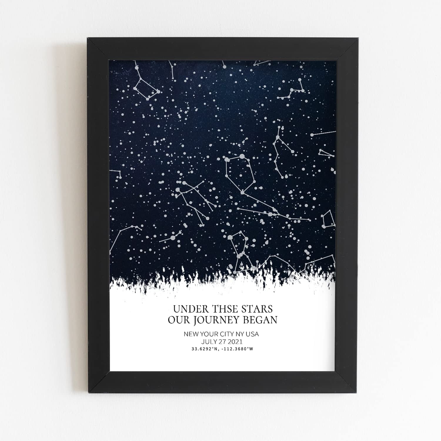 AVOI Constellation Charts Star Map-Wall Art for Specific Date ...