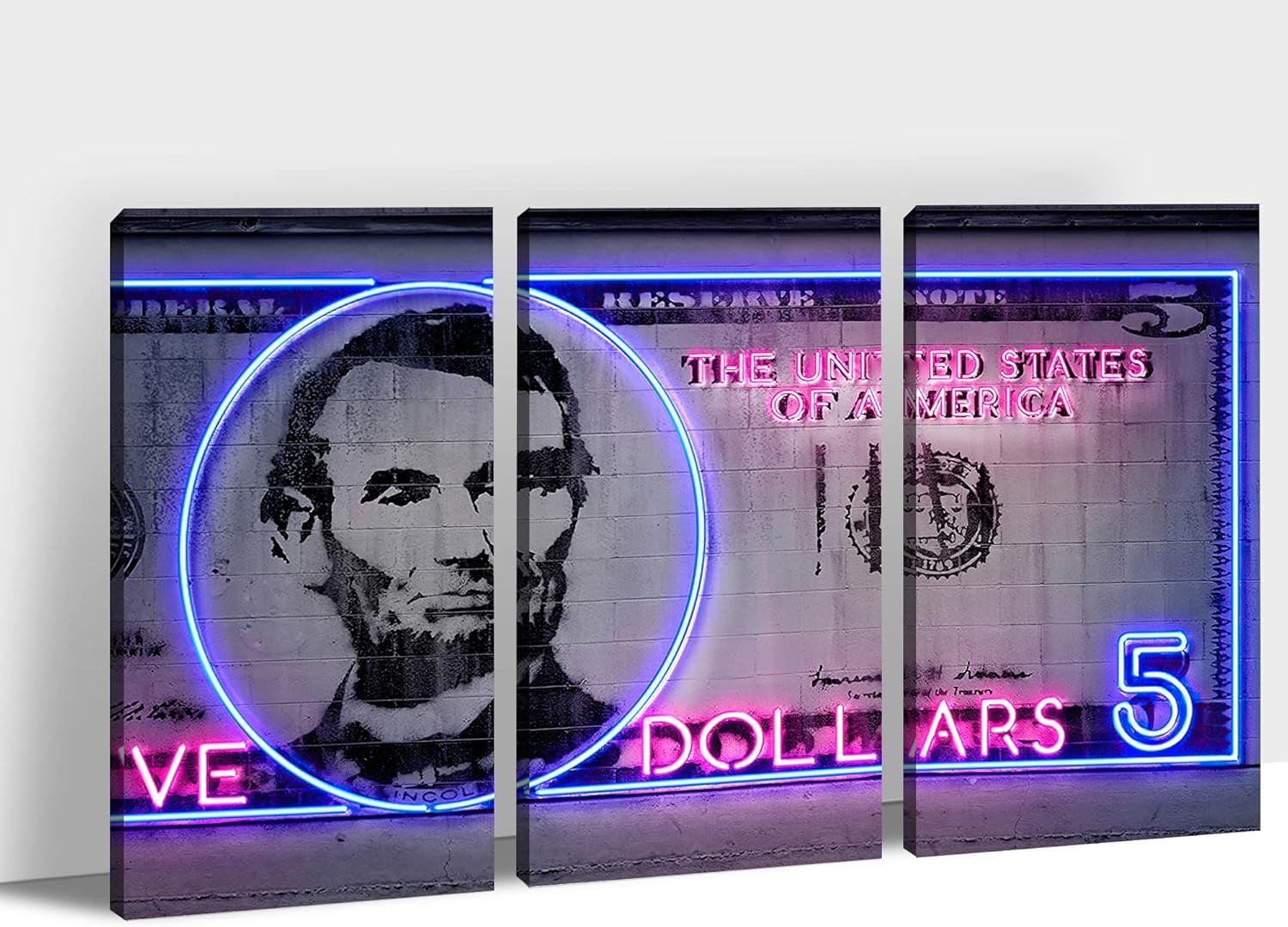 AVOI Cool $ 100 US Dollars Money Canvas Wall Art, Money Motivational ...