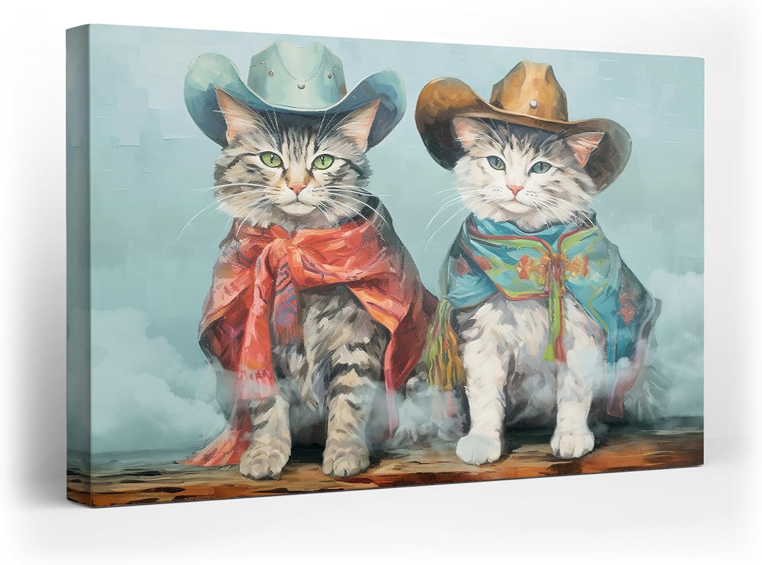 AVOI Cool Cats Canvas Wall Art Vintage Cat Print Painting Cat Picture ...